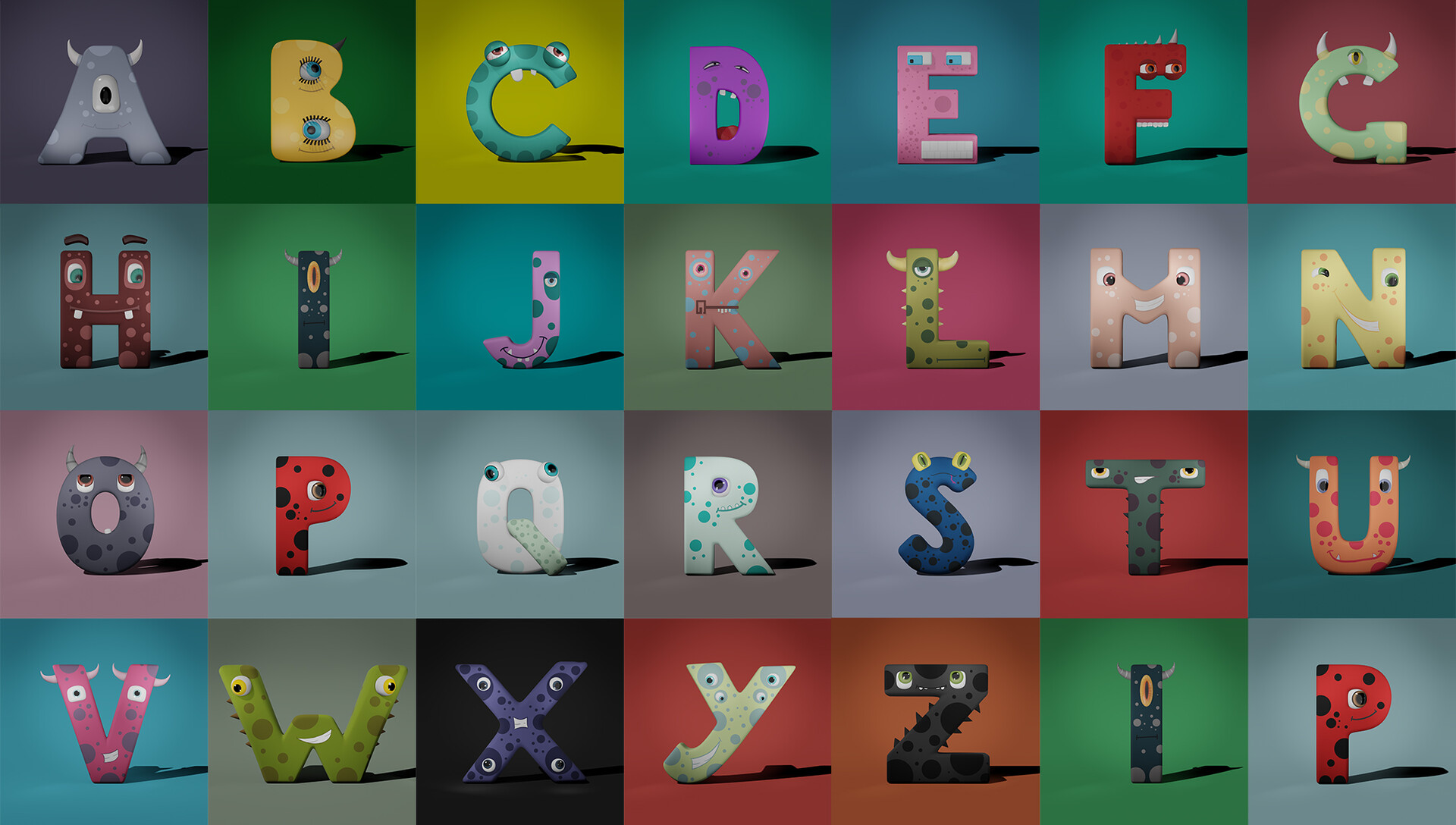 ArtStation - Monster Letters