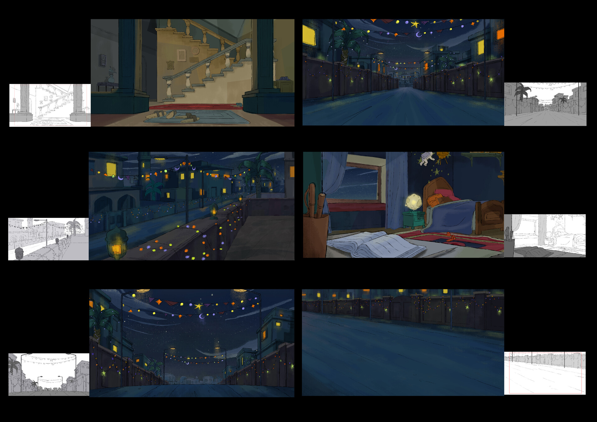 ArtStation - Backgrounds for a short film project