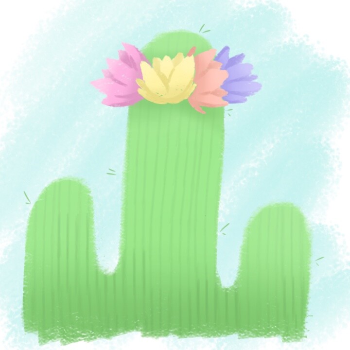 ArtStation - Princess Flower Crown Cactus