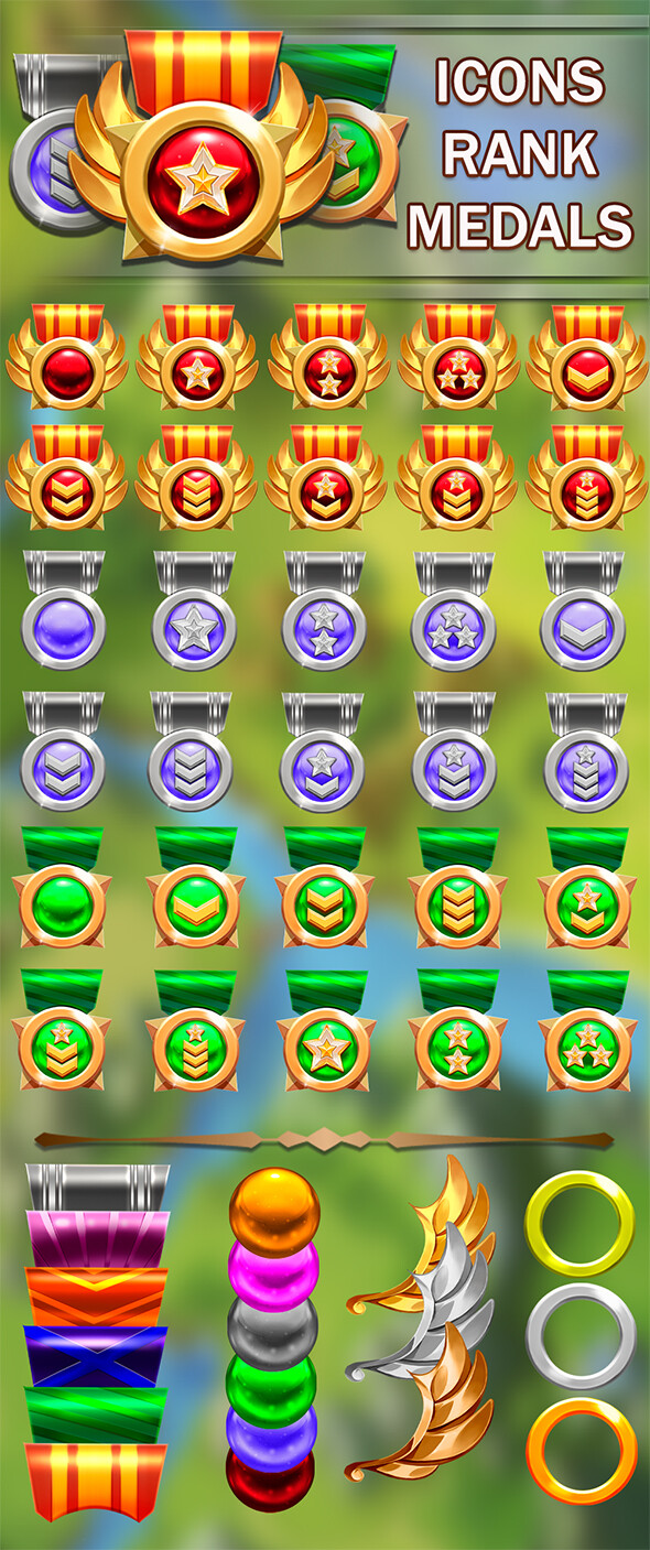 ArtStation - Game Icons Rank Medals