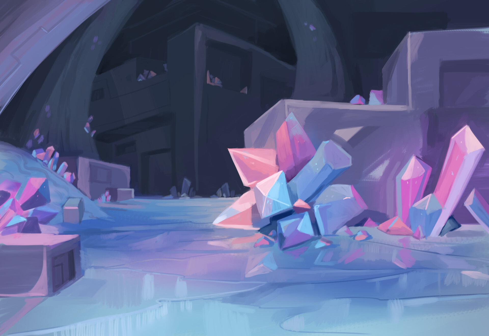 ArtStation - Crystal cave