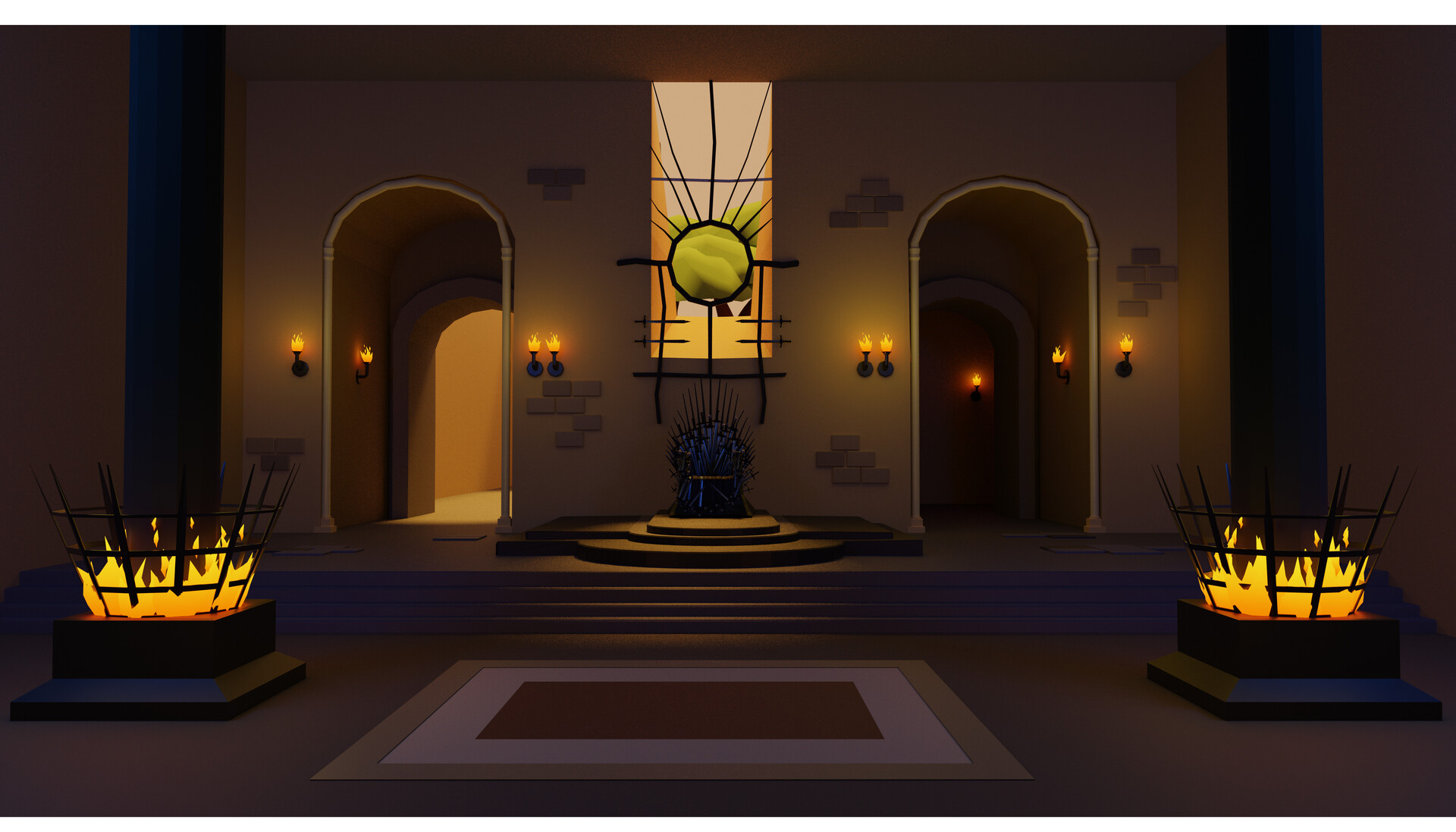 ArtStation - lowpoly game of thrones room