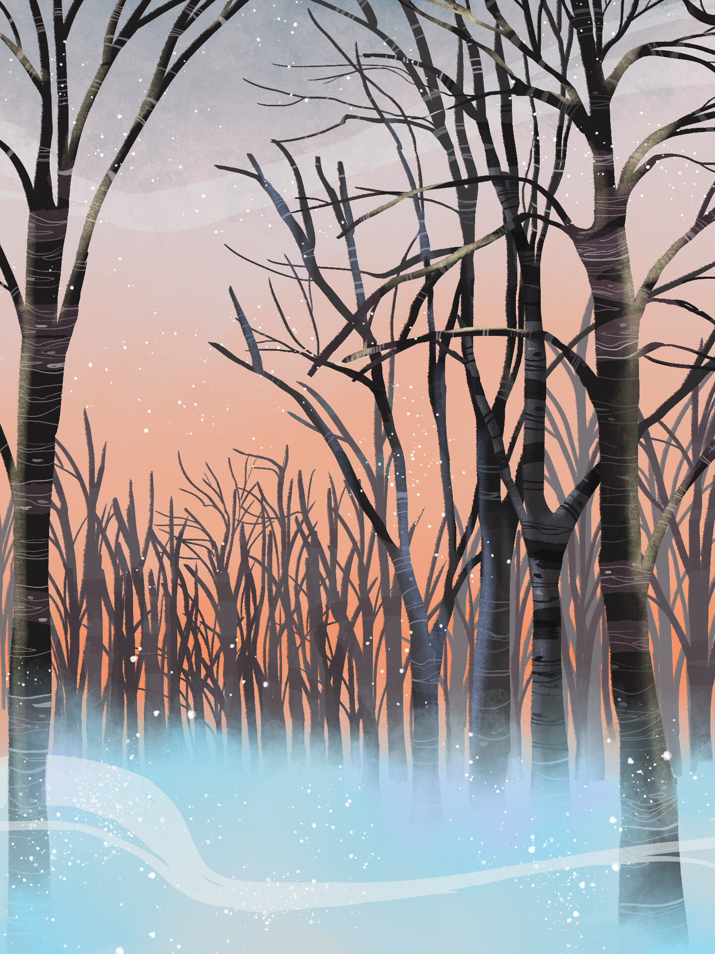 ArtStation - Winter Sunset