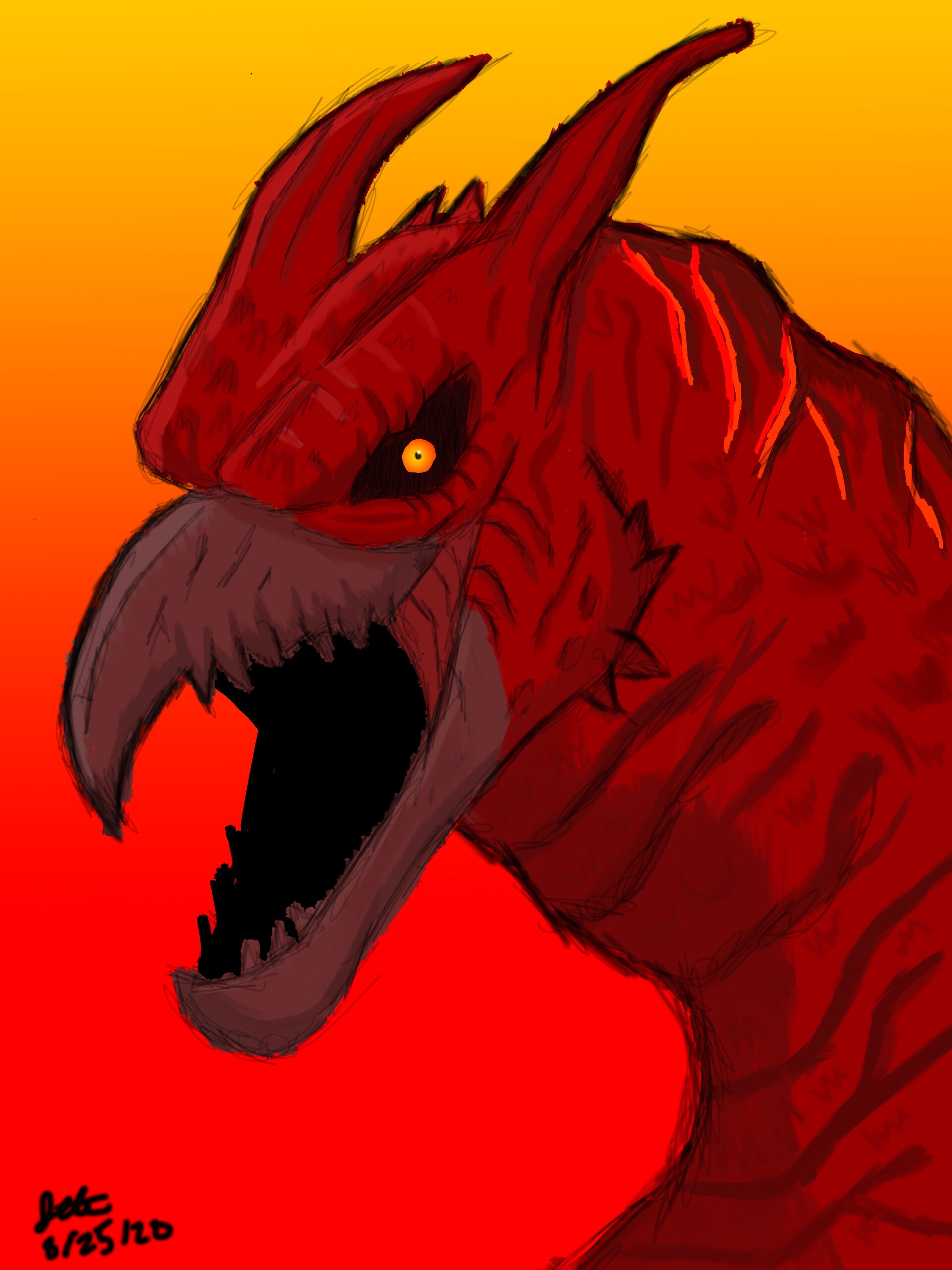 ArtStation - Rodan The fire demon