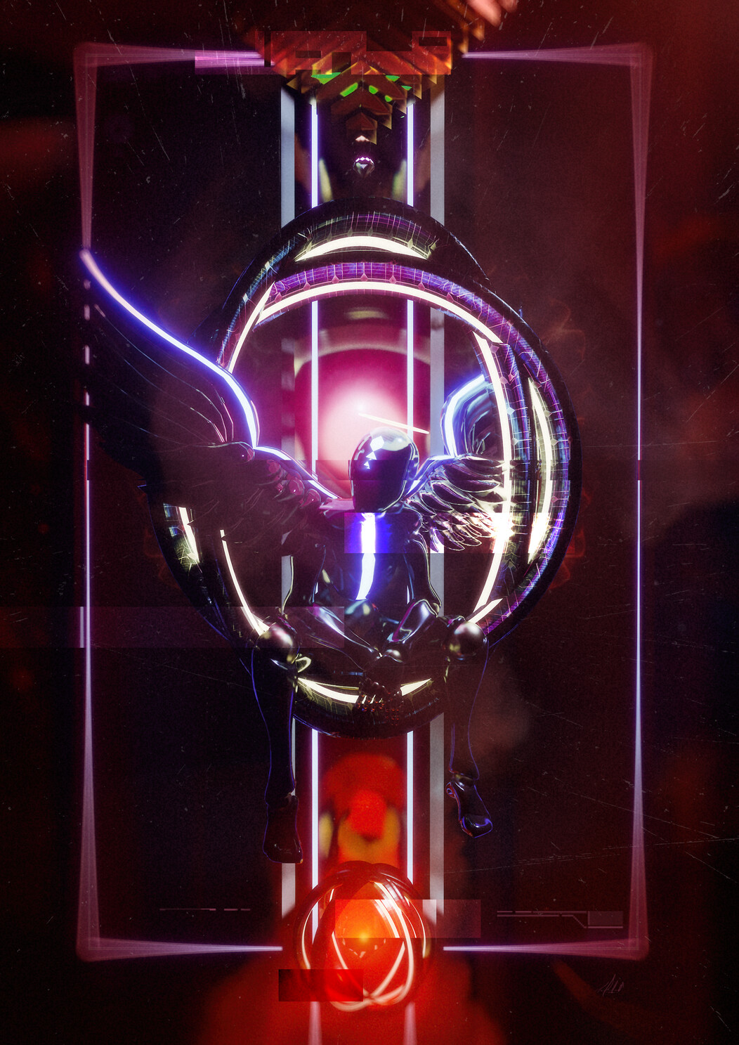 ArtStation - neon celeste angel