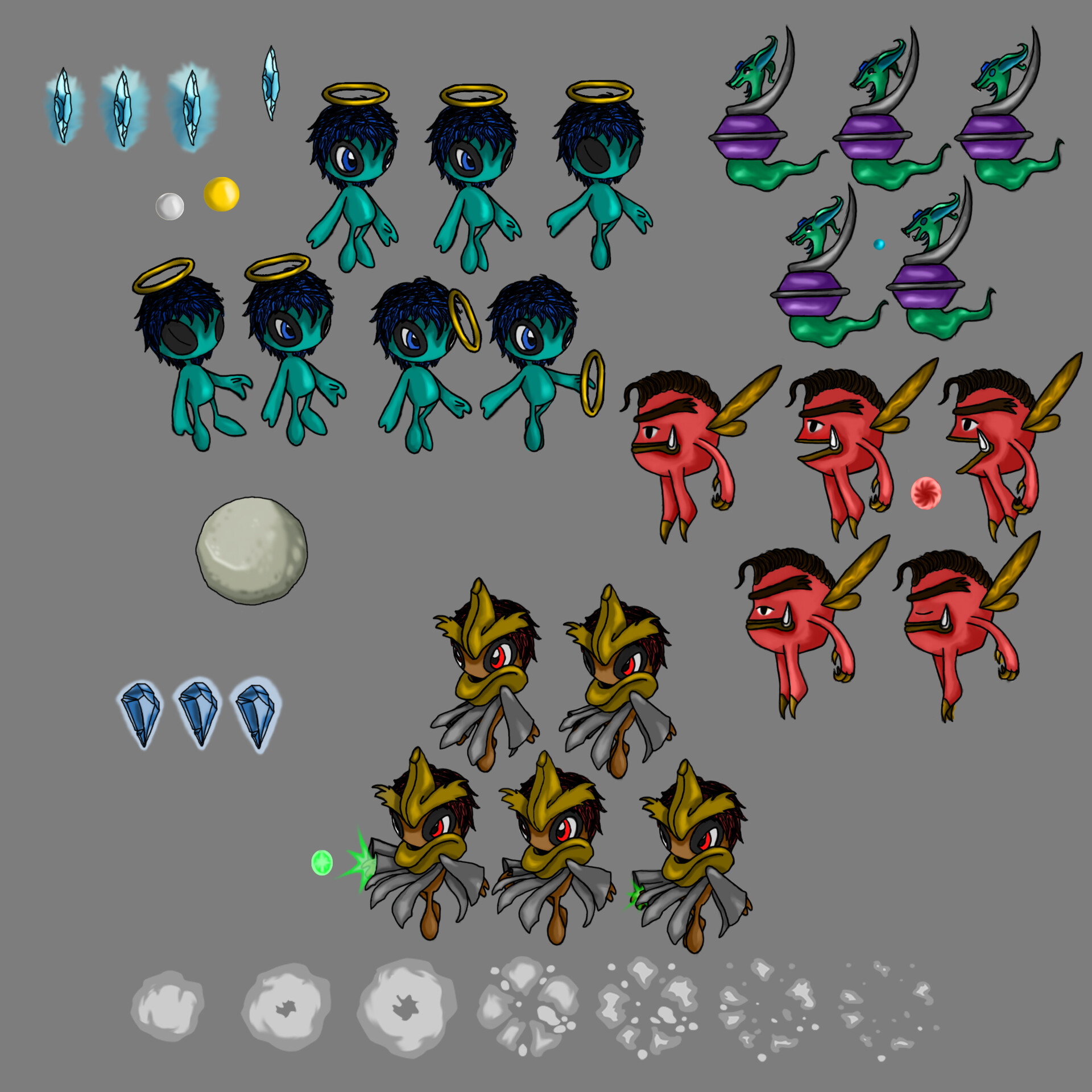 ArtStation - Sprite Sheets - College Studies