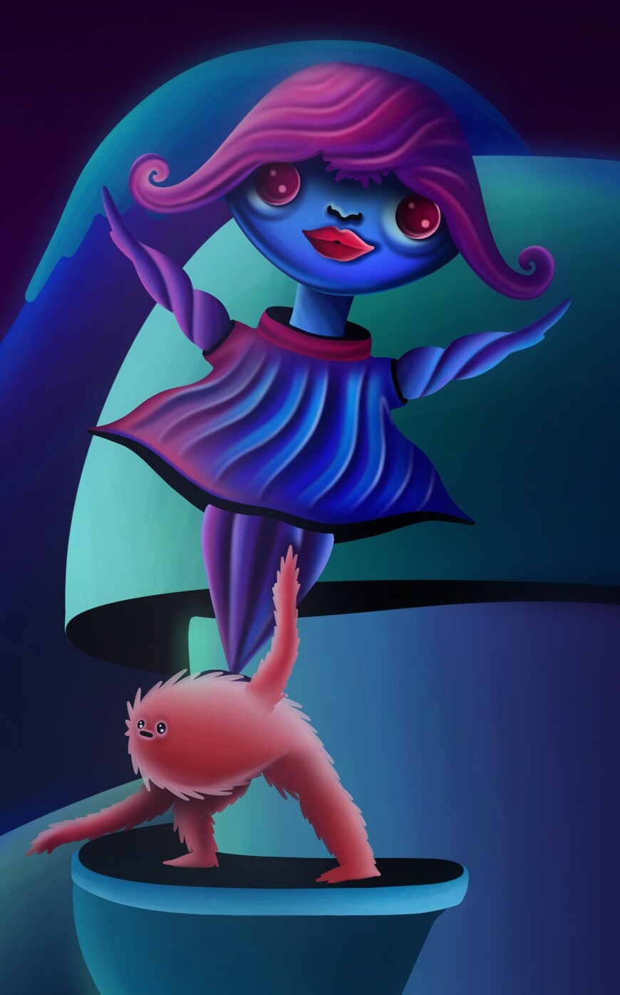 ArtStation - Fuzzy Guy With His Doll