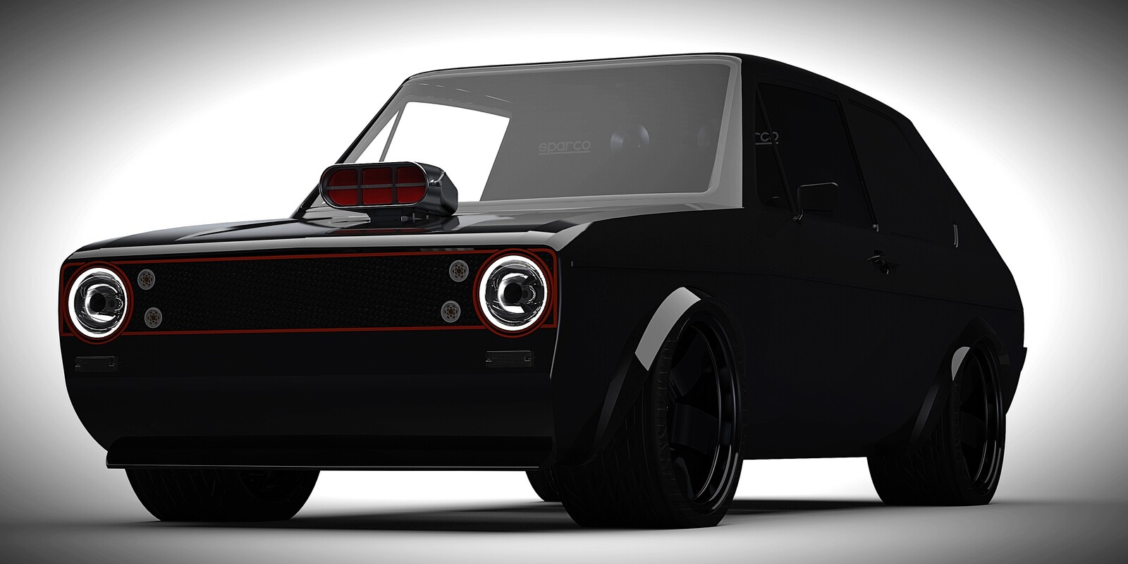 FZ Artwork - Volkswagen Golf GTI MK1 Hot Rod Concept