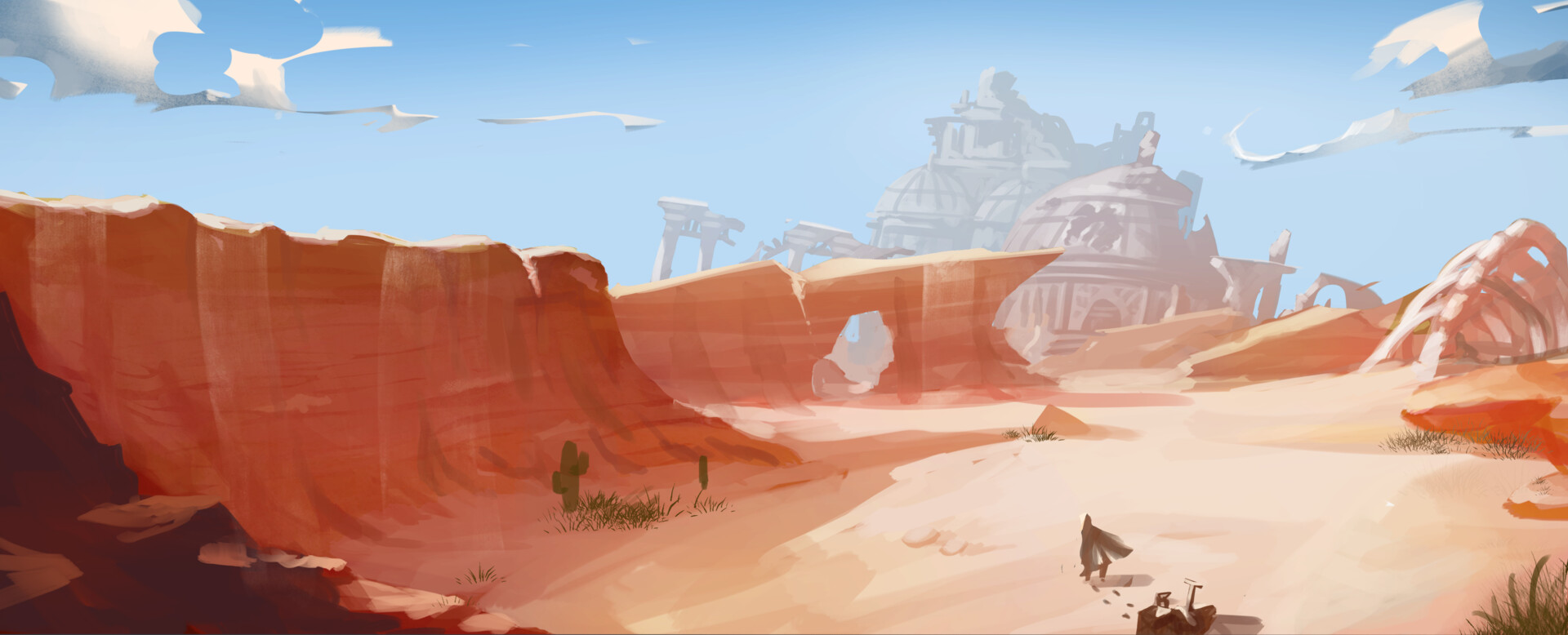 [繪圖] 場景概念 沙漠 - qoo870306的創作 - 巴哈姆特
