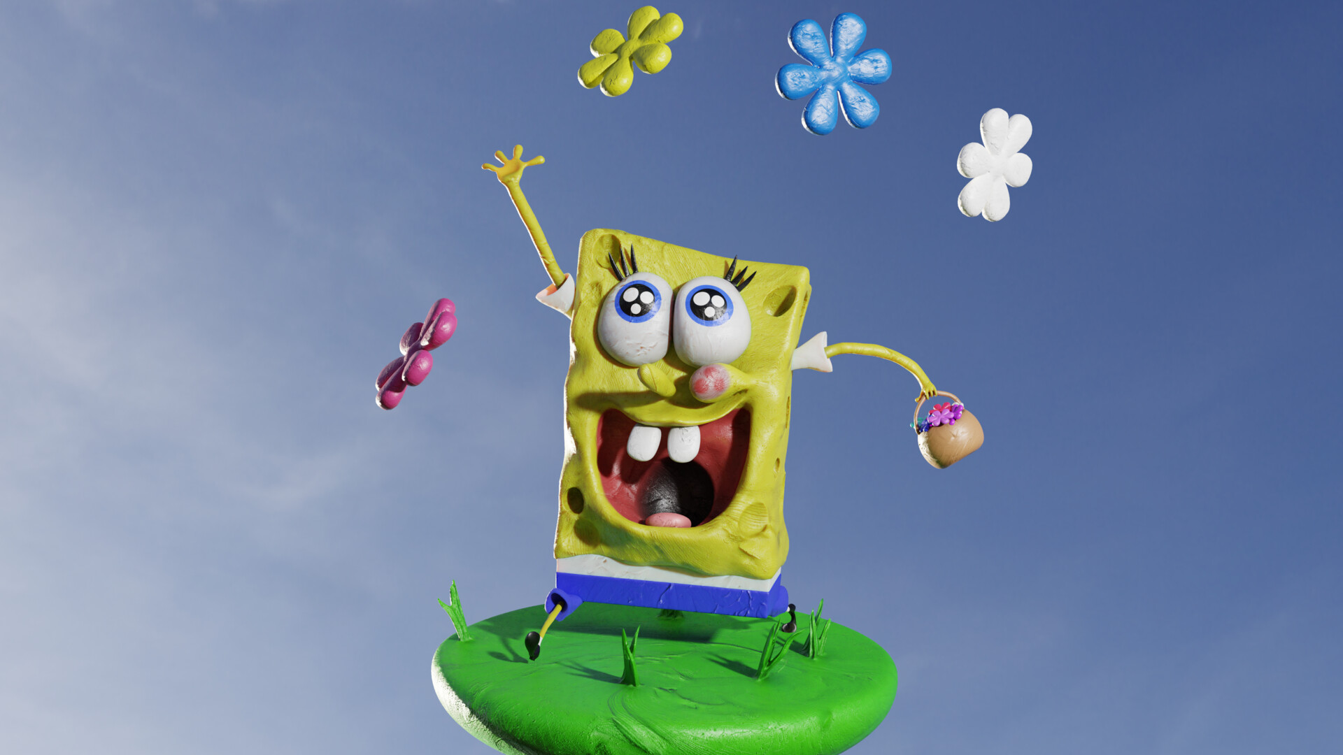 ArtStation - spongebob plasteline