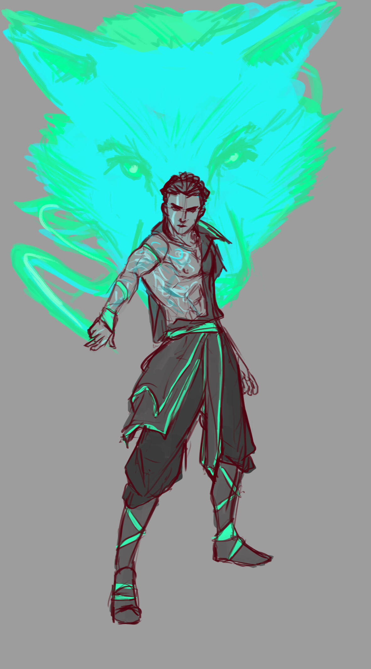 ArtStation - Wolf Spirit Conjurer