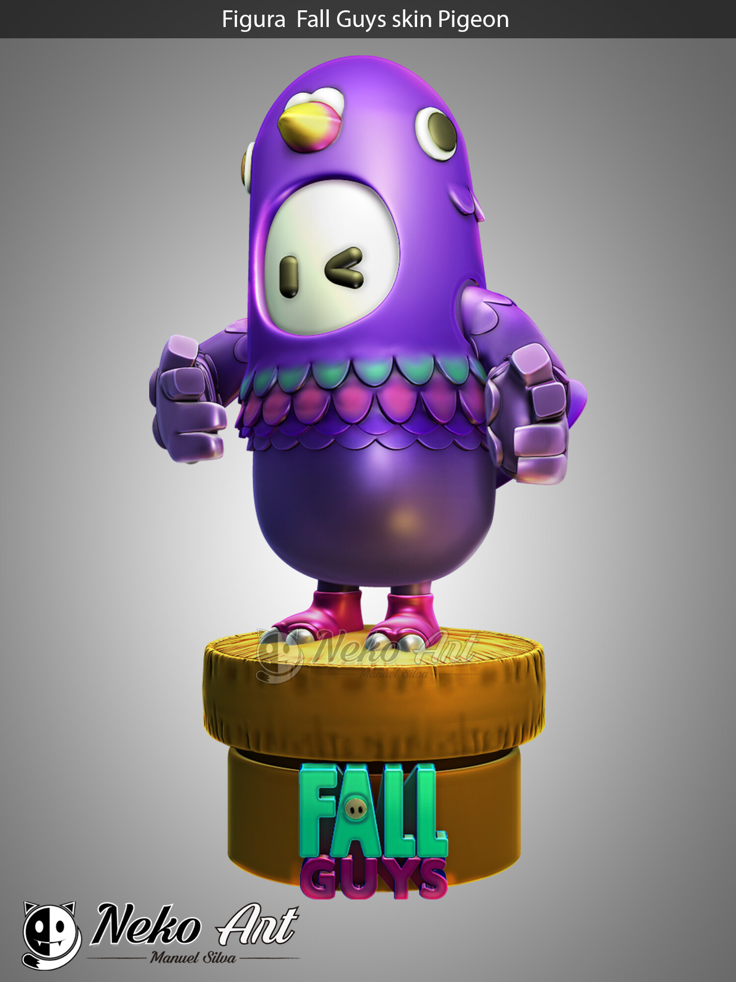 ArtStation - Figura Fall guys - Skin Pigeon
