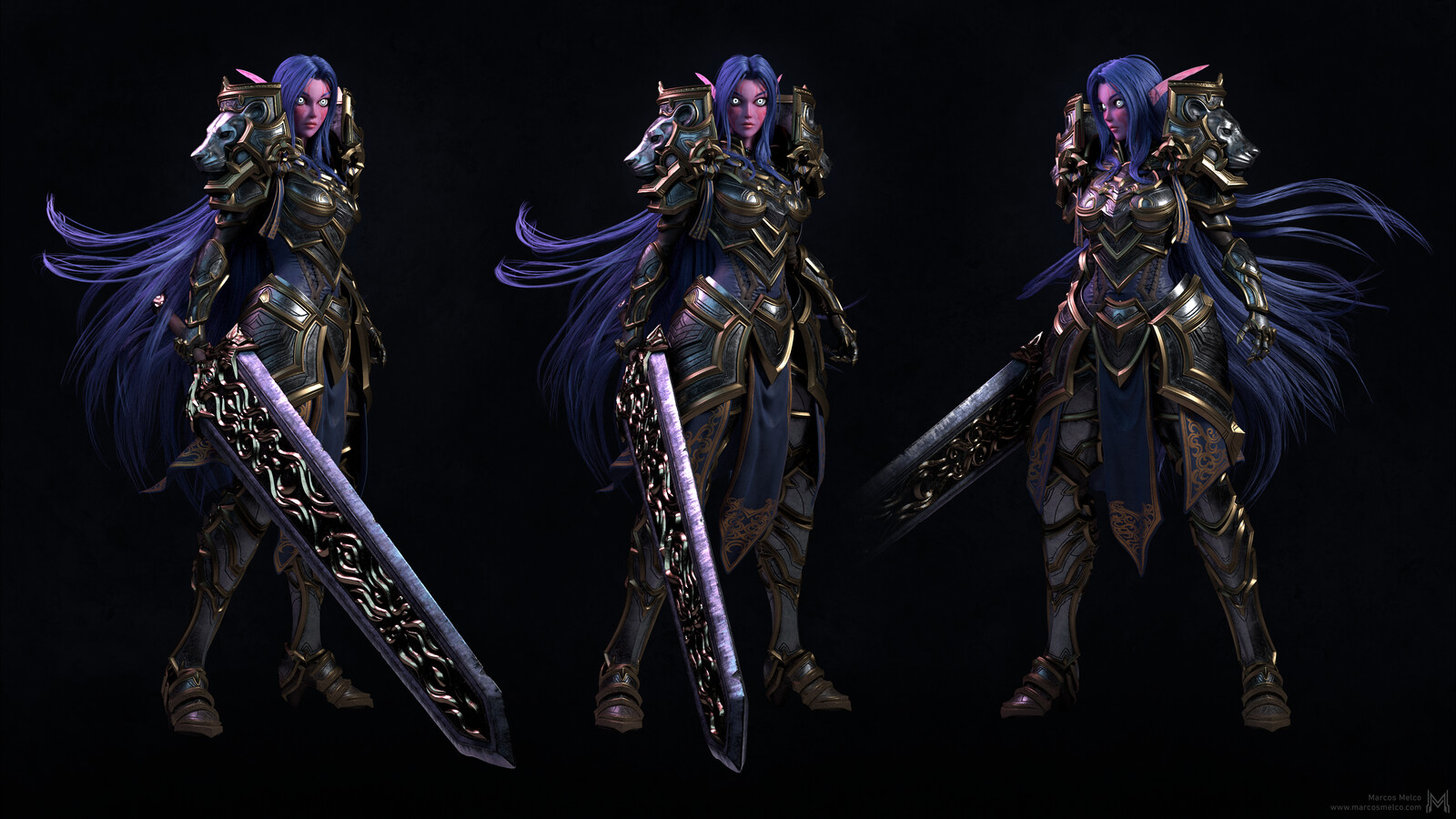 Marcos Melco - Chido, Night Elf Warrior - World of Warcraft Fan Art