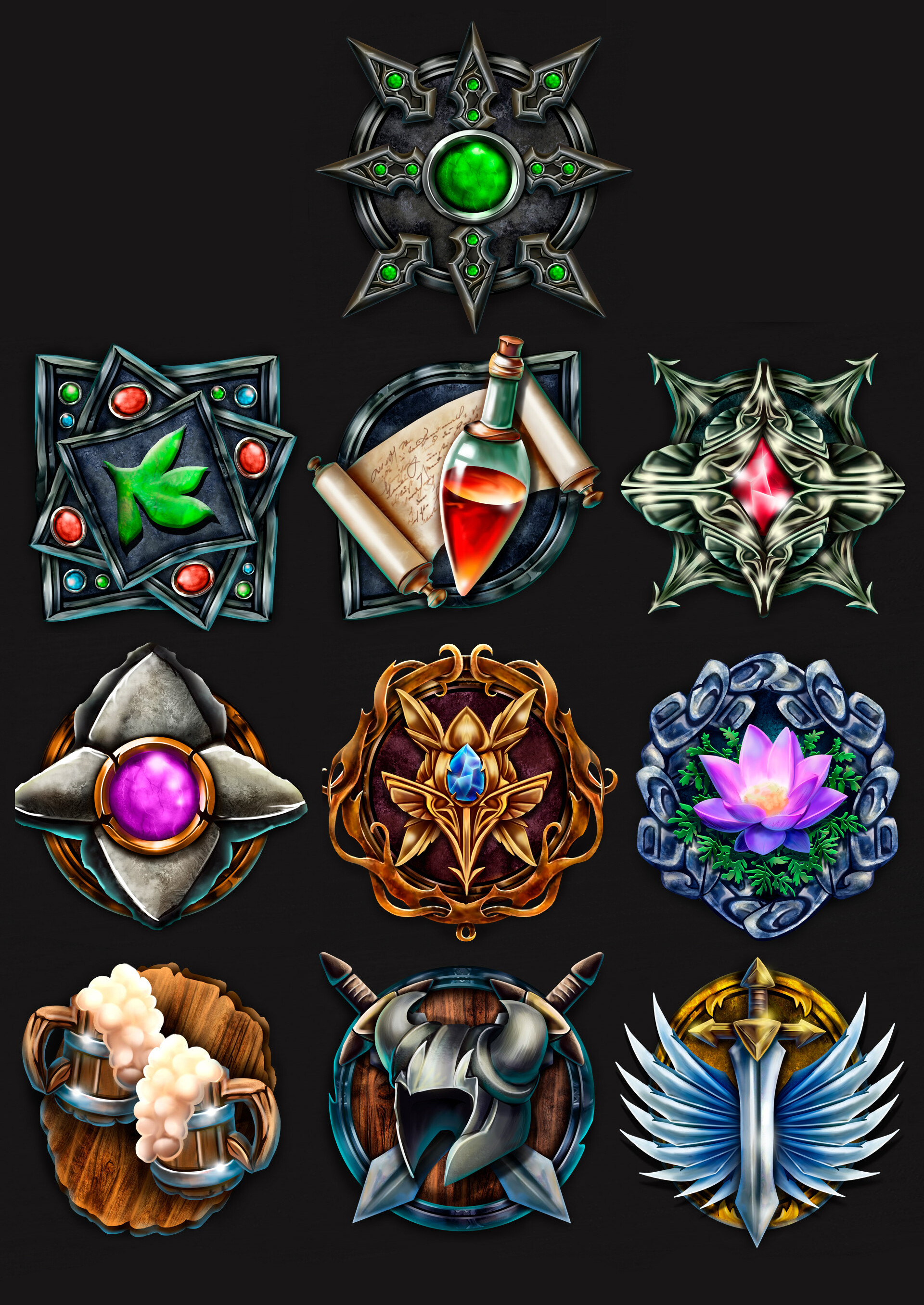 Kate Draconi - RPG clan badges