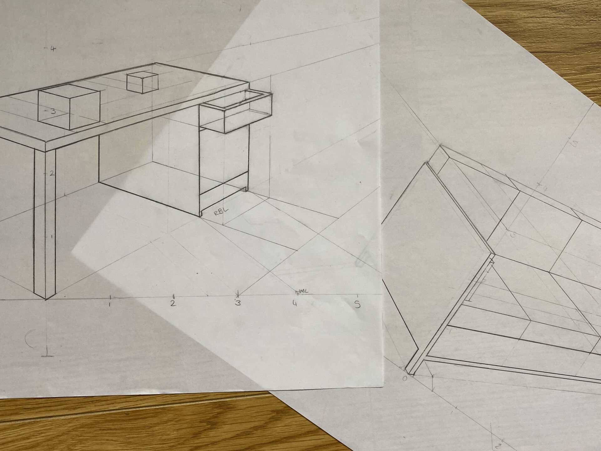ArtStation - Desk and Sofa Study Sketch