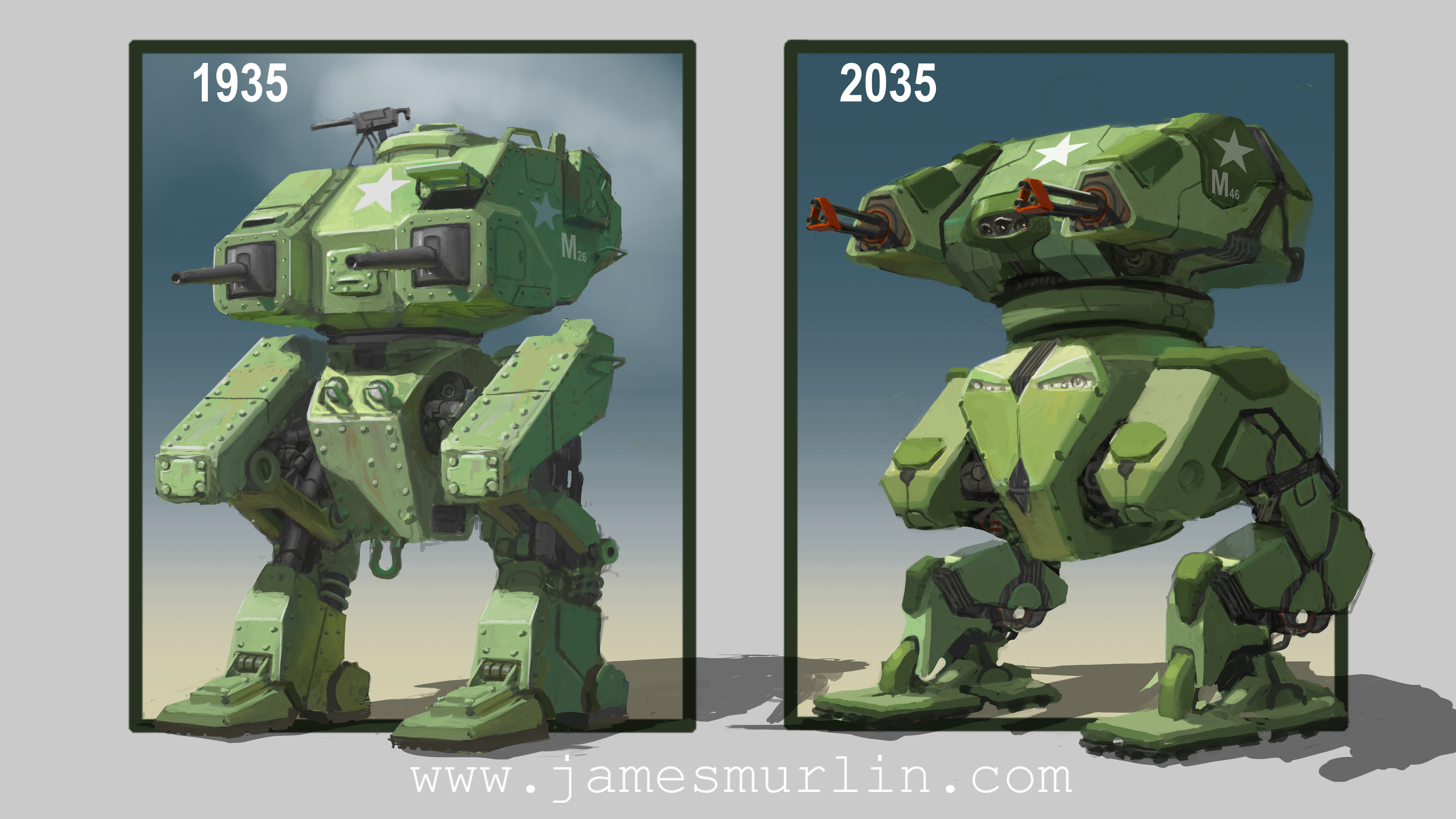 Mechs, Past and Future by James Murlin : r/ImaginaryMechs