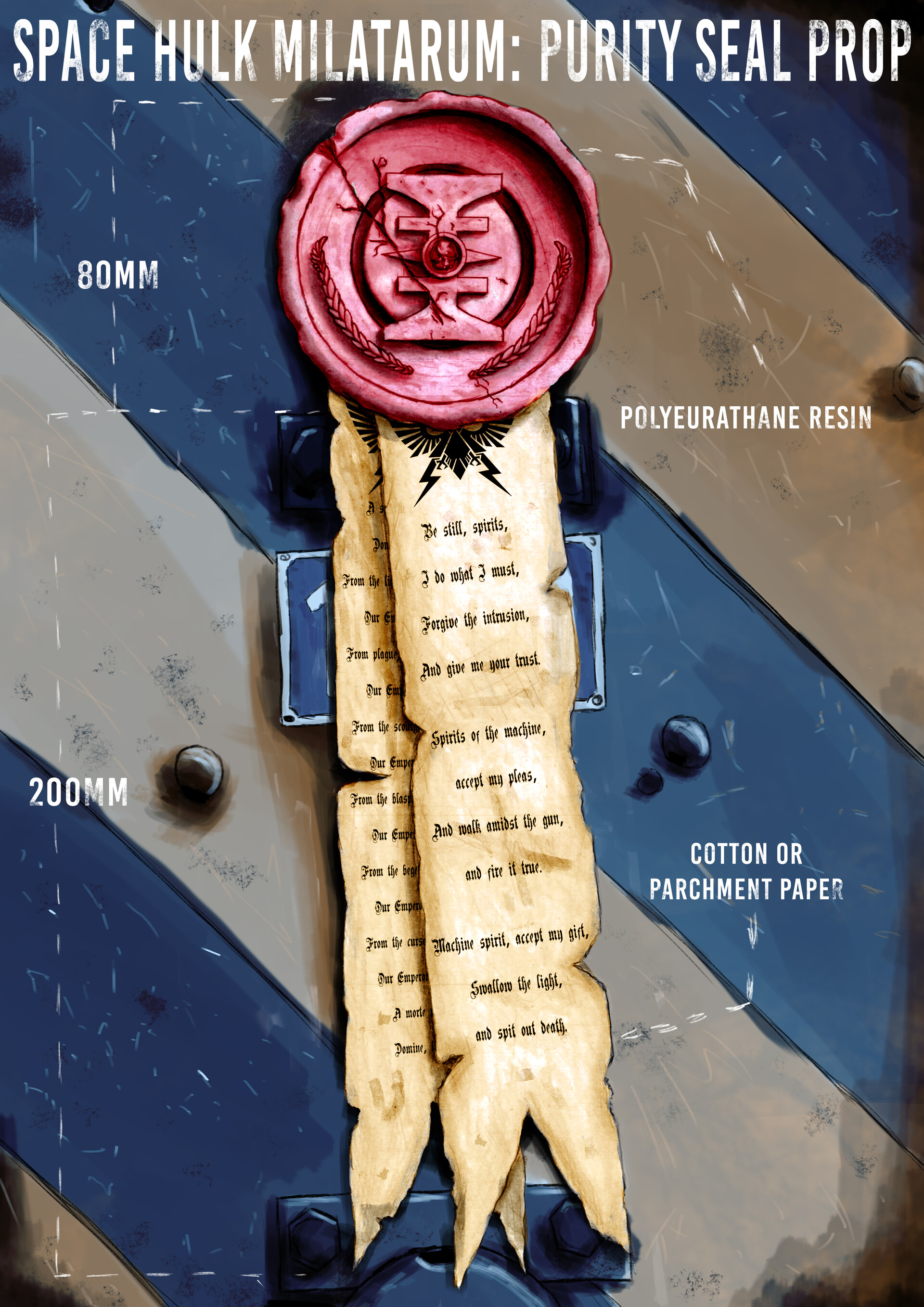 ArtStation - Purity seal prop sheet and finished prop.