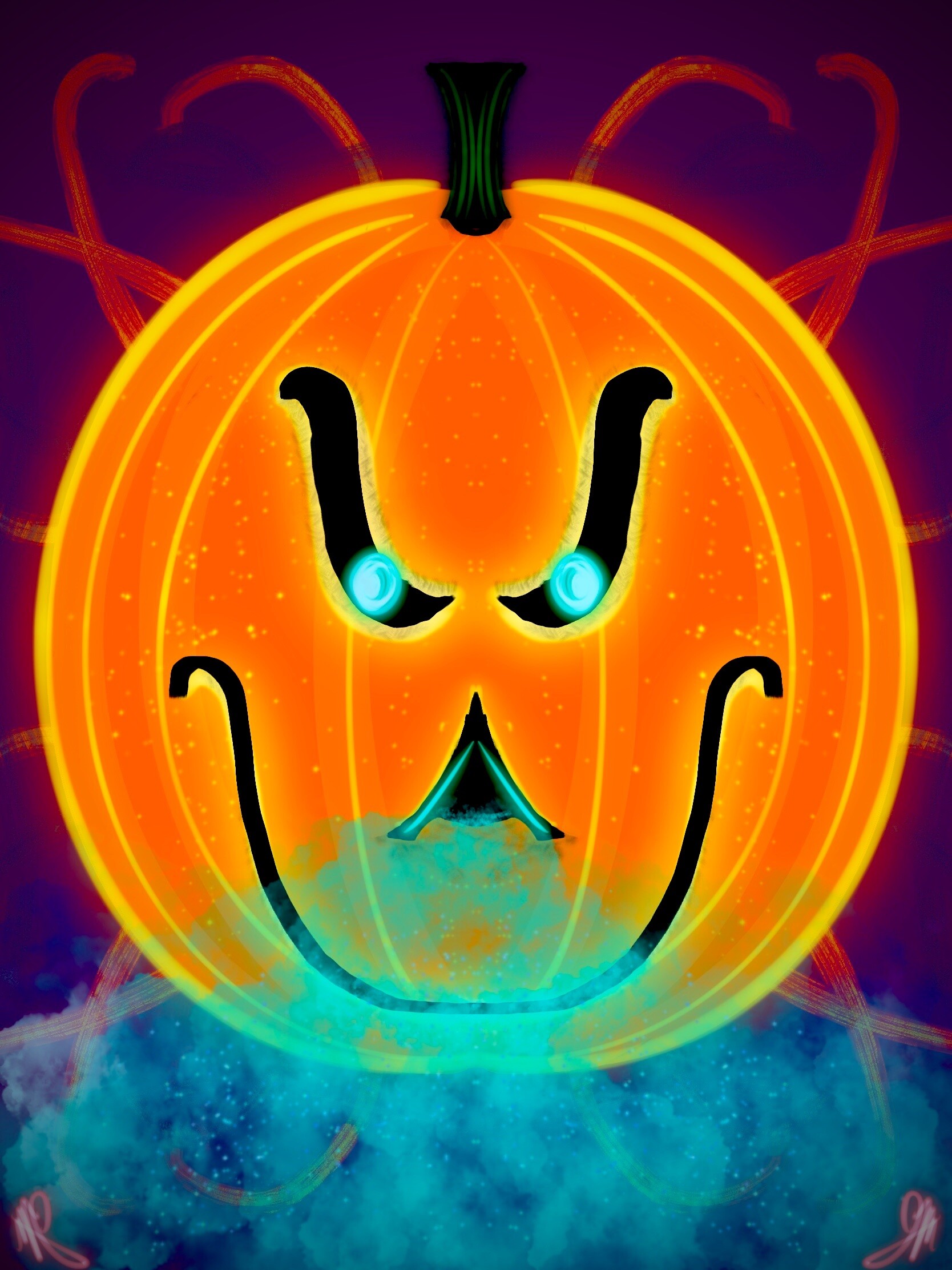 ArtStation - Neon Pumpkin