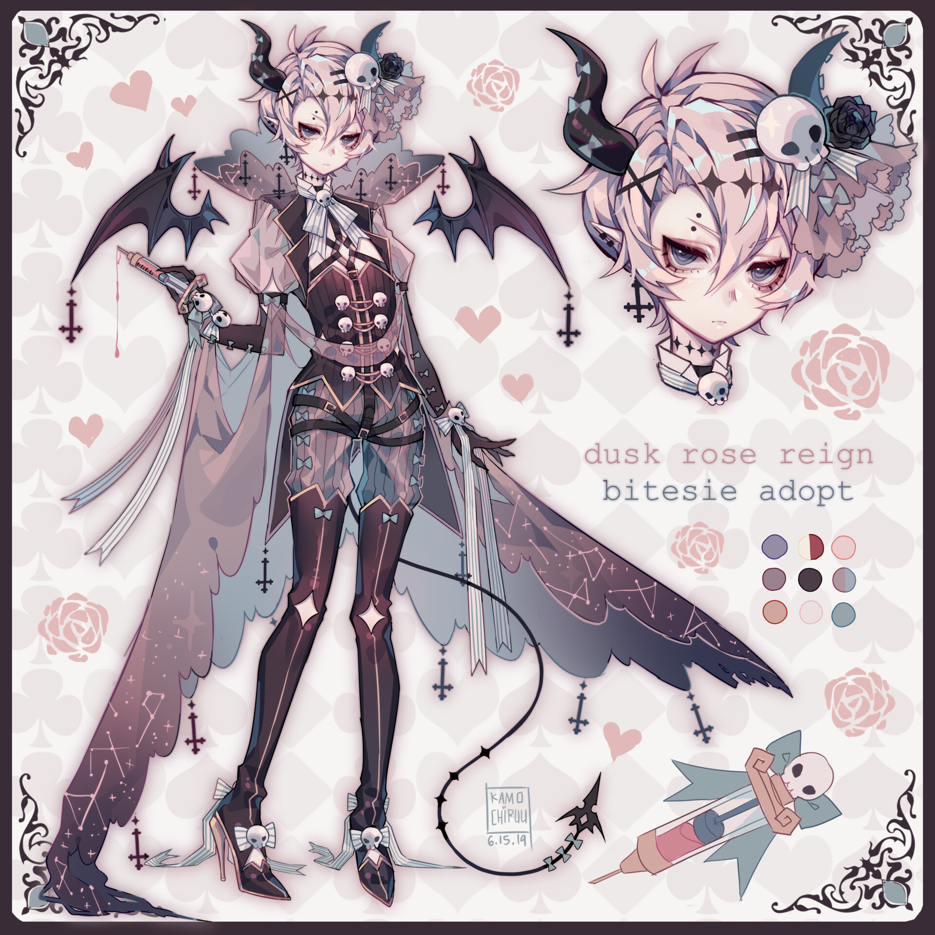ArtStation - dusk rose, adoptable character design