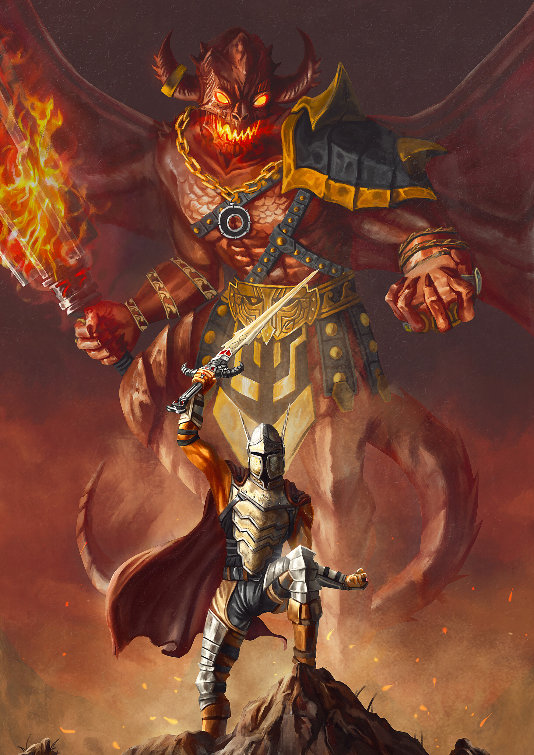 ArtStation - Atriox Cinder The Echo Knight & Pit Fiend