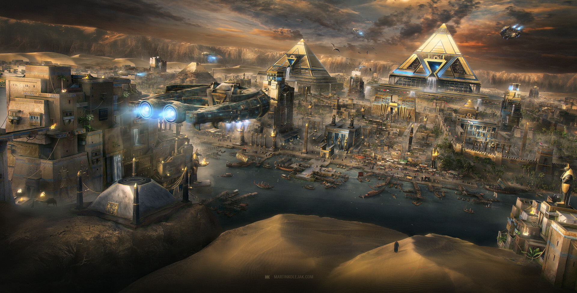 Martin Kolejak - OUR ANCESTORS / SCI-FI EGYPT DIGITAL MATTE PAINTING