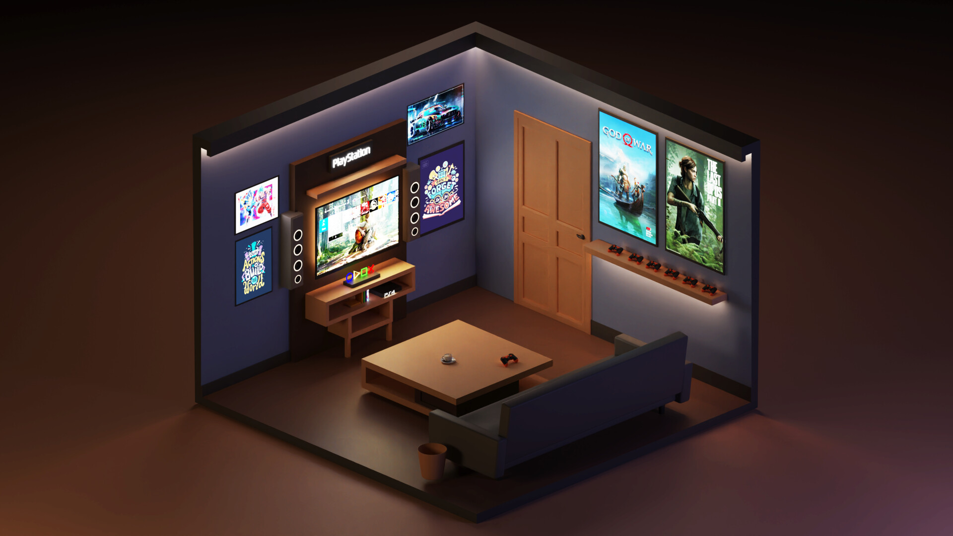 ArtStation - GAMER ROOM
