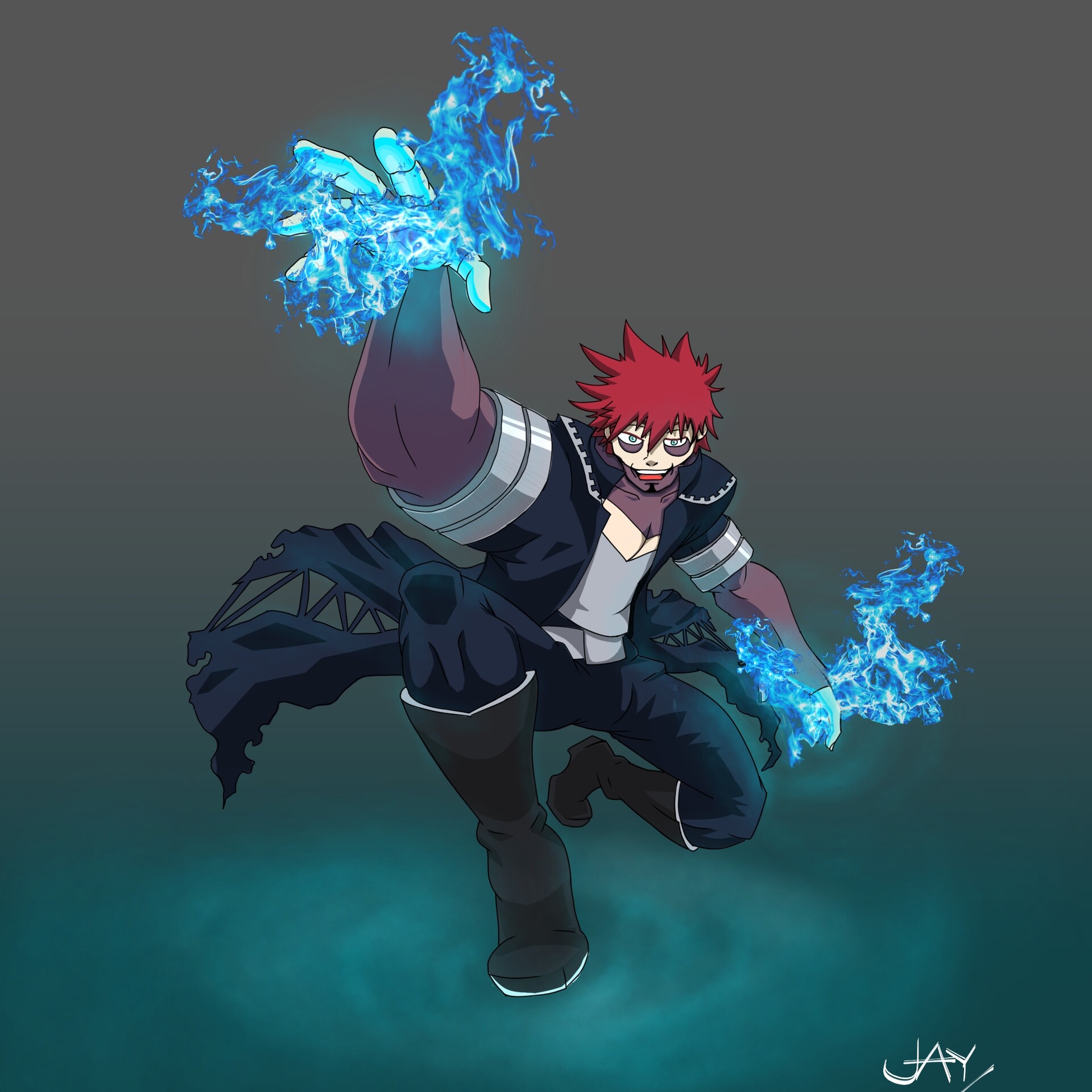 ArtStation - Dabi Hero verion with flames