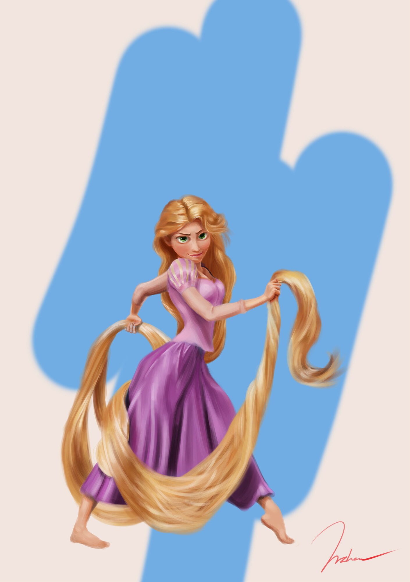 ArtStation - Rapunzel - Tangled (study)
