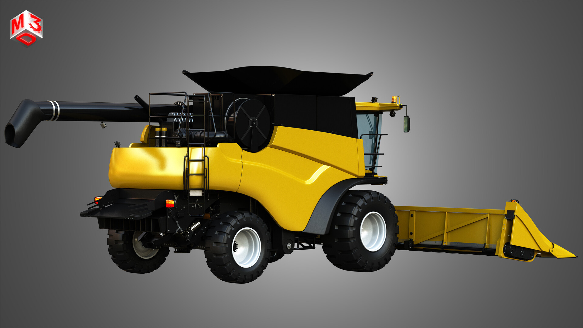 Markos 3d - NH - CR 9070 Combine Harvester - With Corn Harvester Head ...