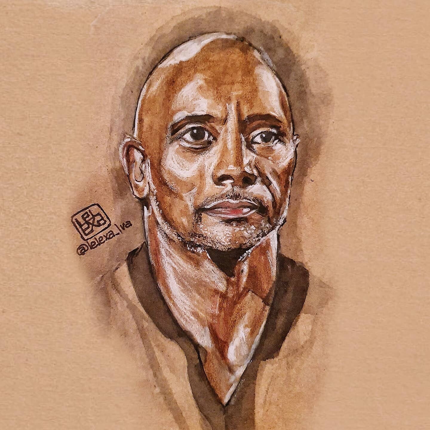 ArtStation - Portrait Dwayne Douglas Johnson