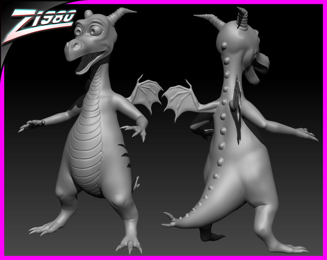 ArtStation - Figment the Dragon WIP