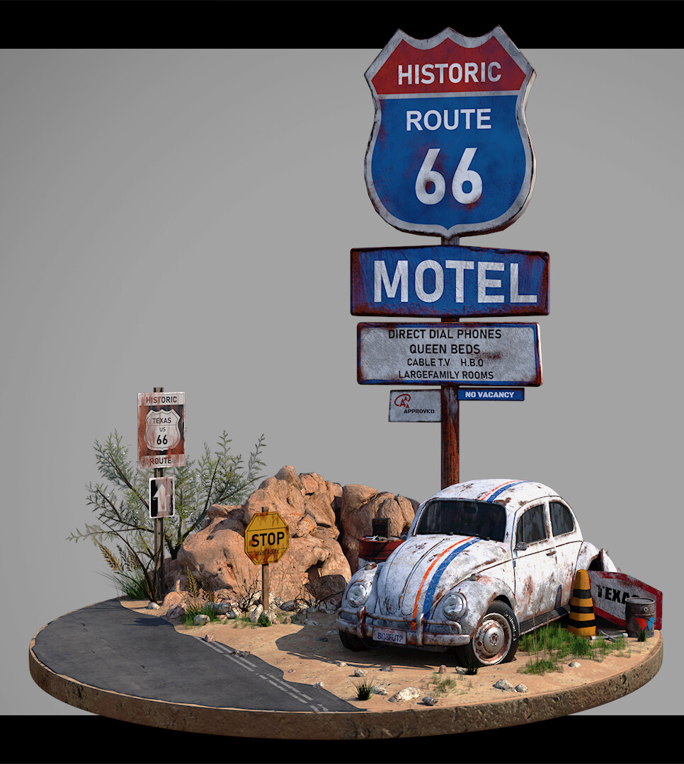 ArtStation - Historic Route 66