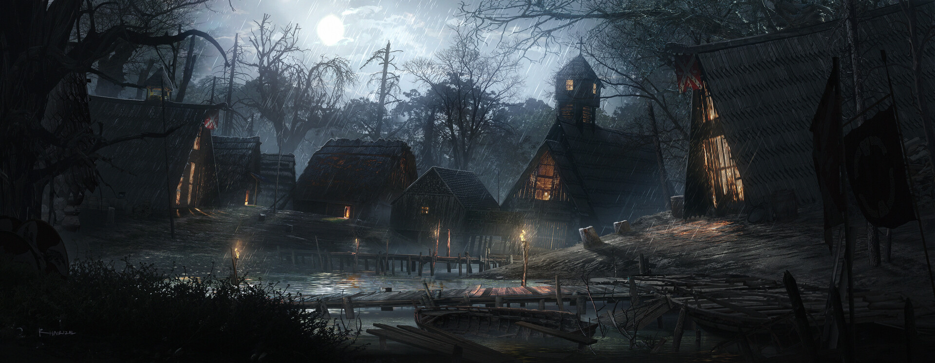 ArtStation - Swamp Settlement