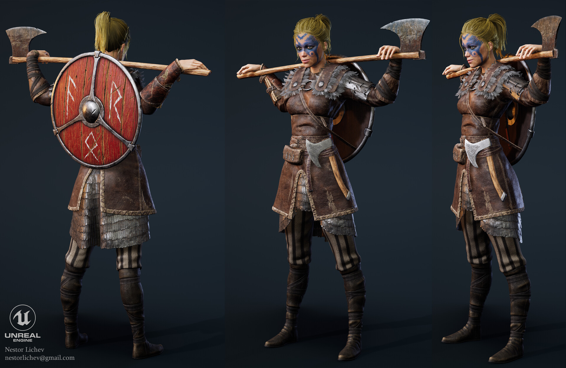 ArtStation - Viking Shield Maiden