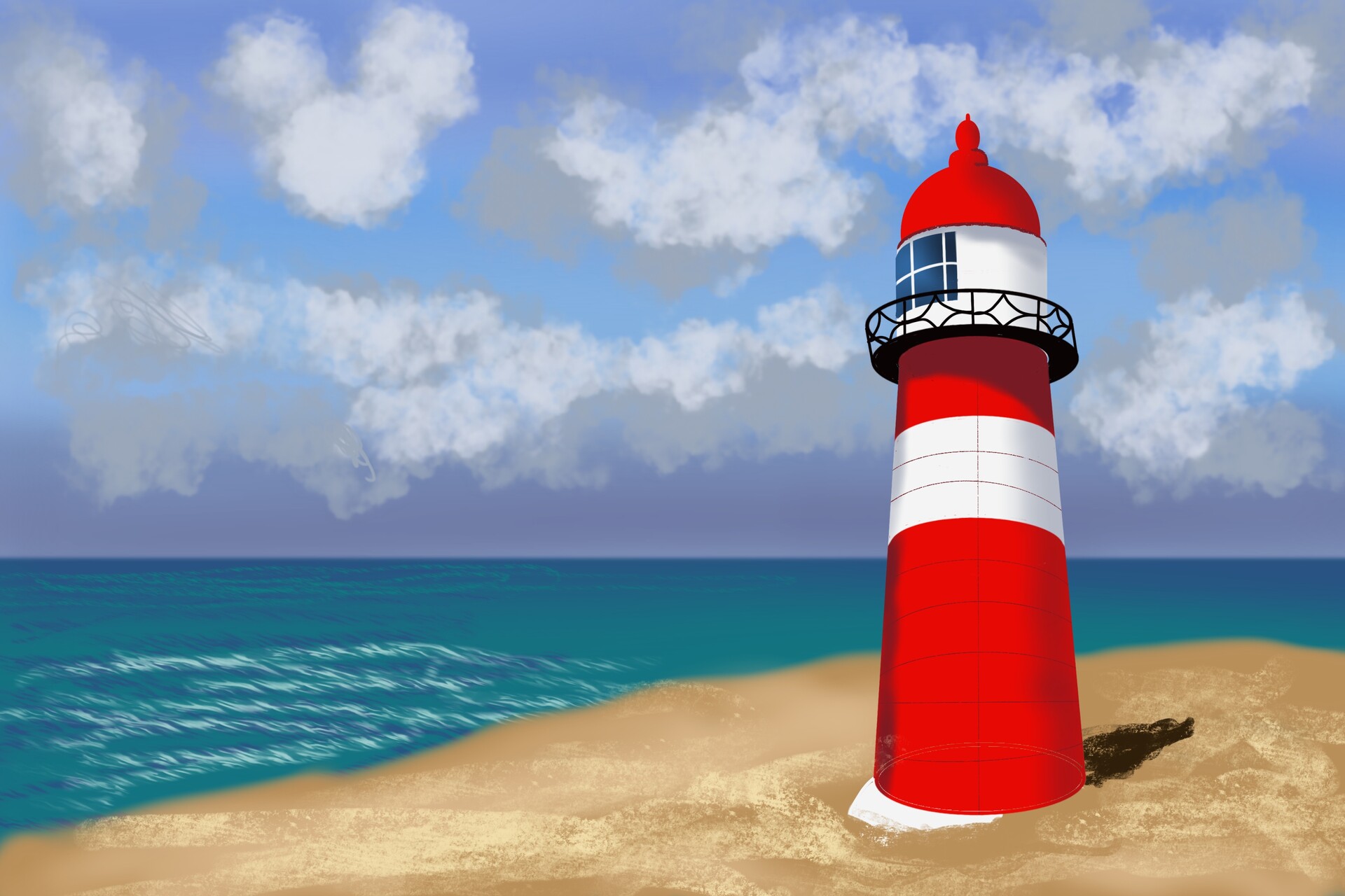 ArtStation - Lighthouse landscape