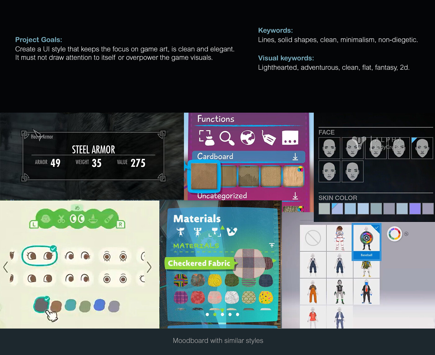Iuliana U - Clean Fantasy Style Character Screen UI