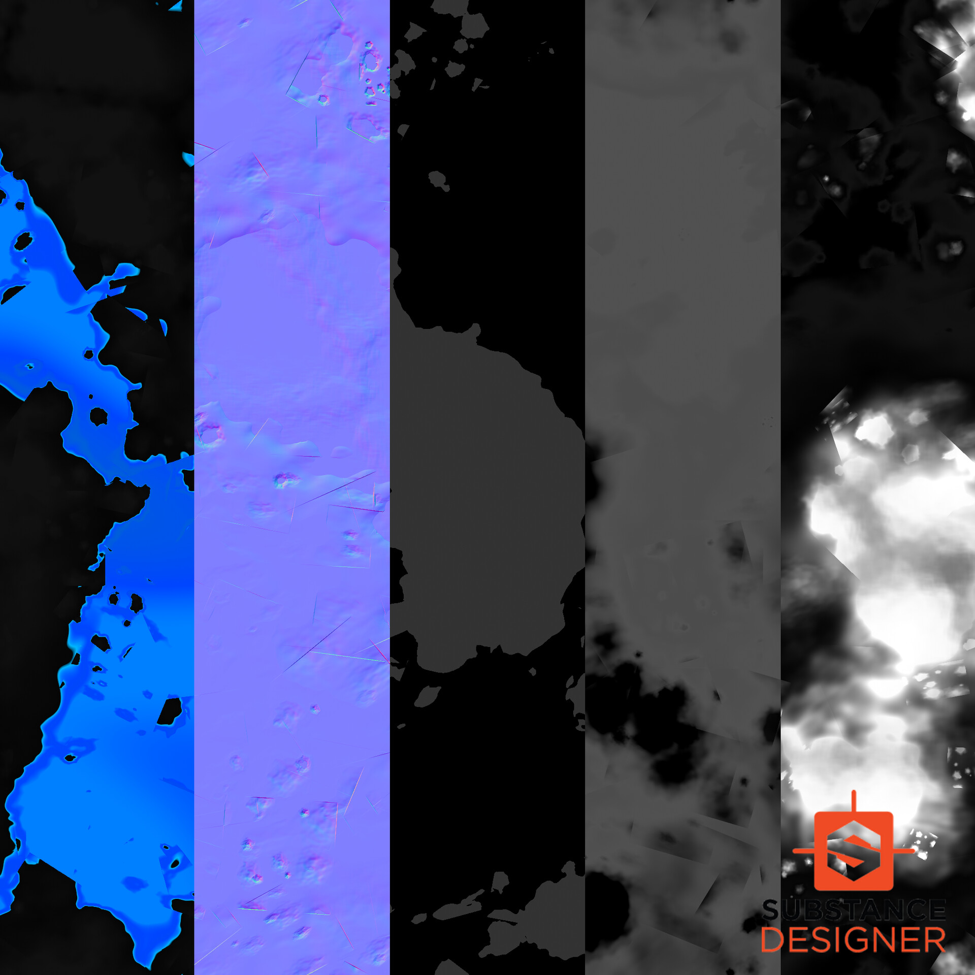 ArtStation - Blue Lava Material