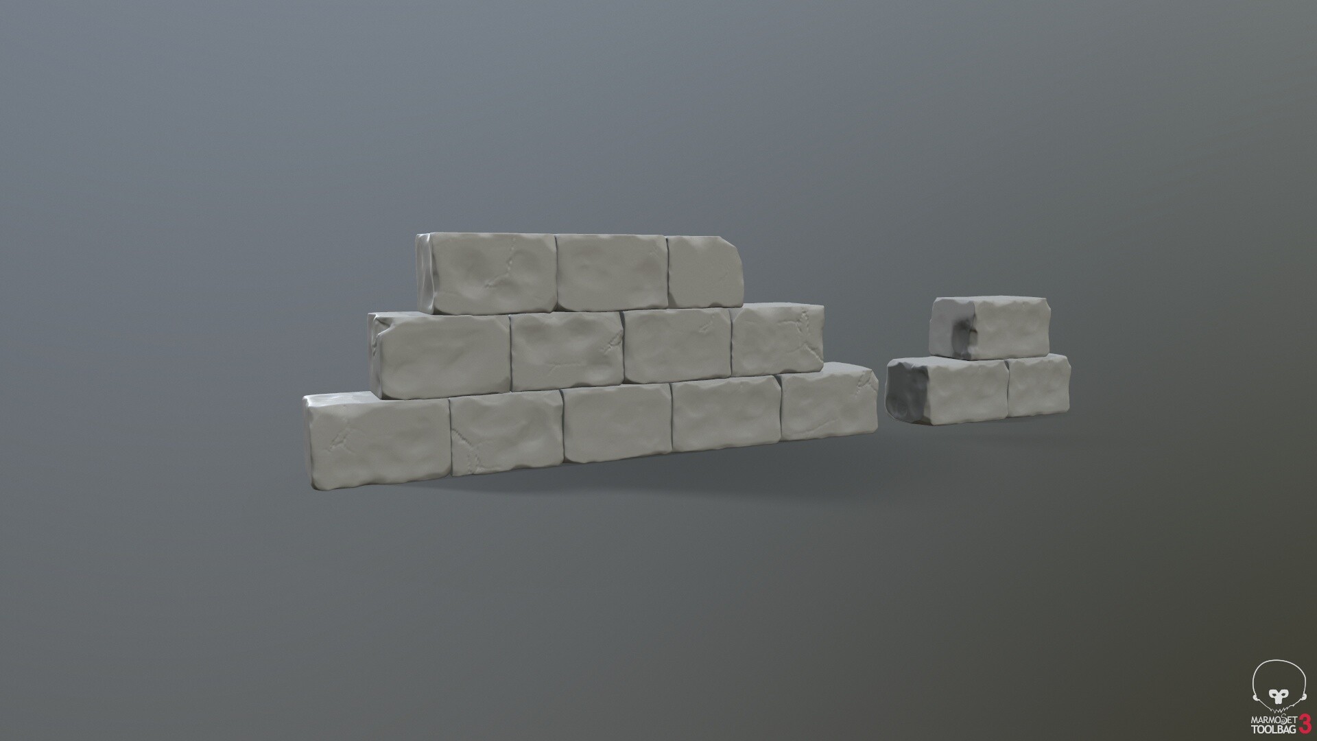 ArtStation - Low Poly brick wall