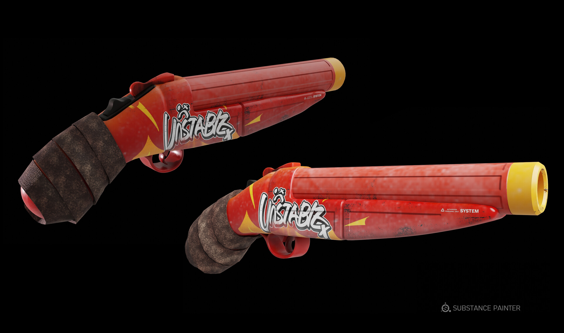 ArtStation - Cartoon style shotgun(Texture mapping practice）
