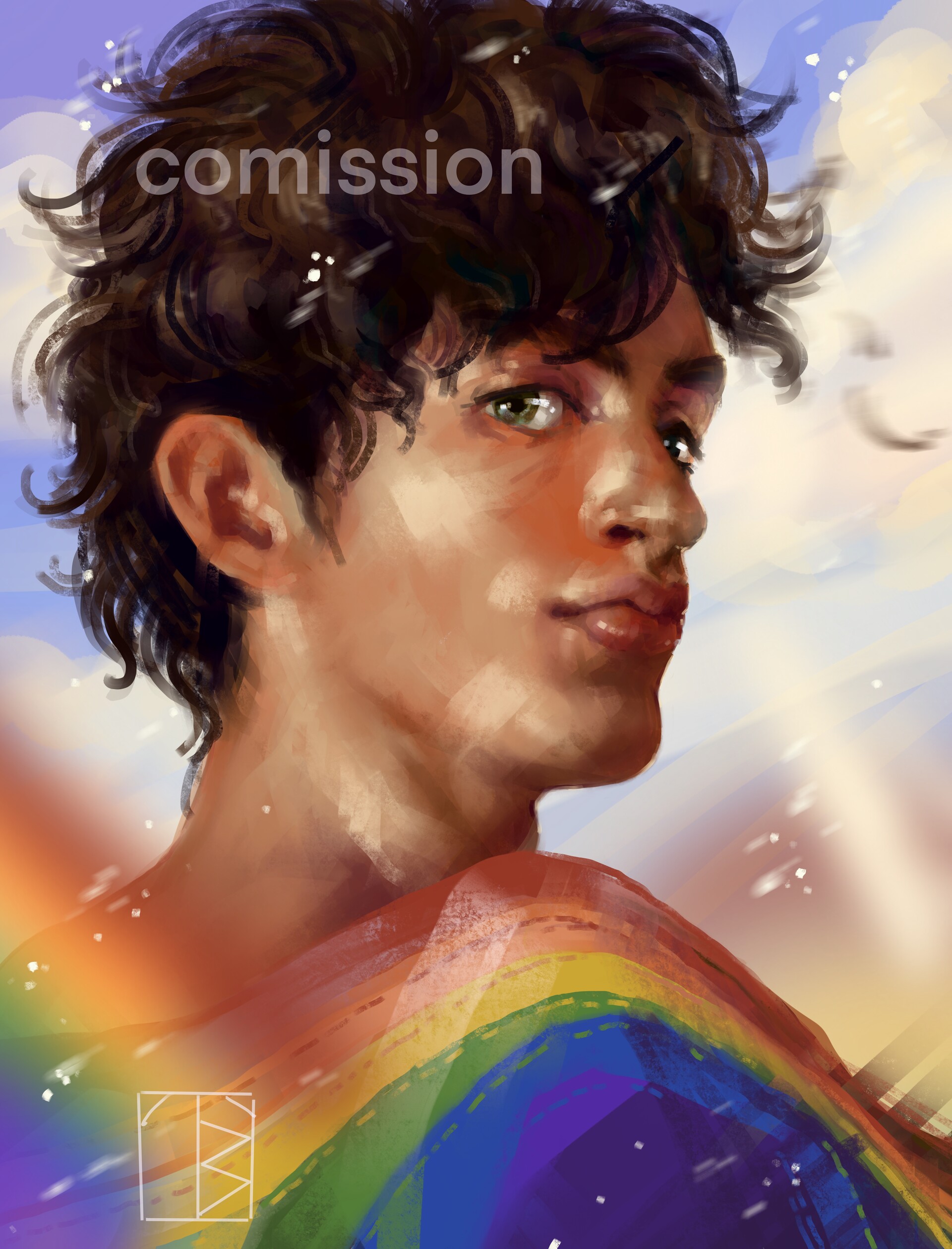 ArtStation - LGBTQ (portrait of guy for customer)