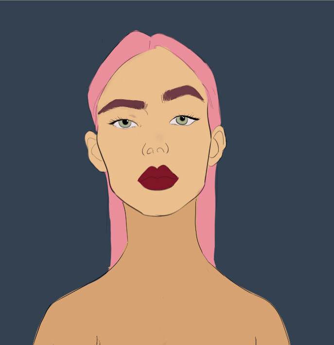 Kimberley Roussel - Face drawing progression