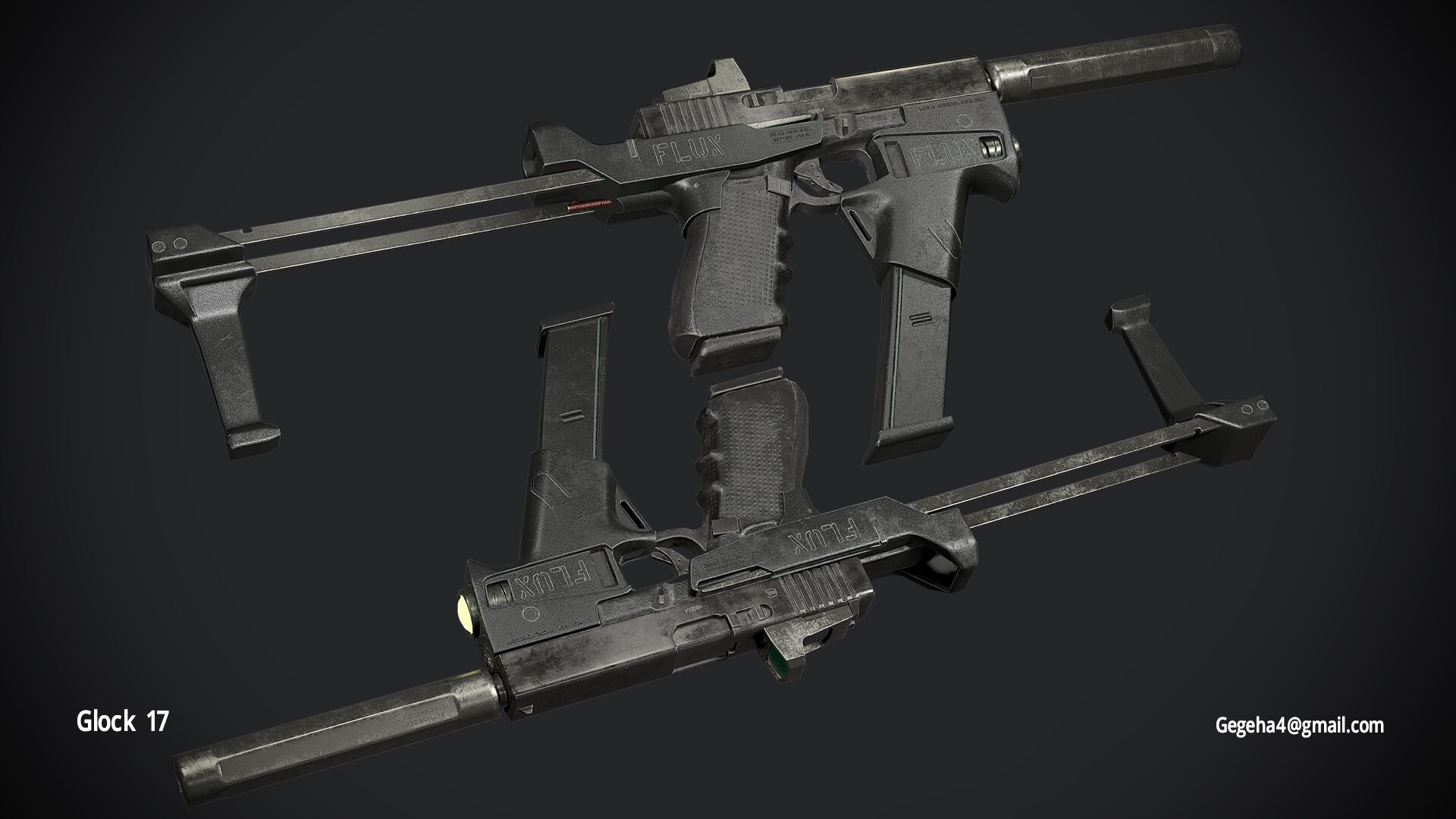 ArtStation - Glock 17 Gen 4 w/ FLUX Defence FLASHMAG