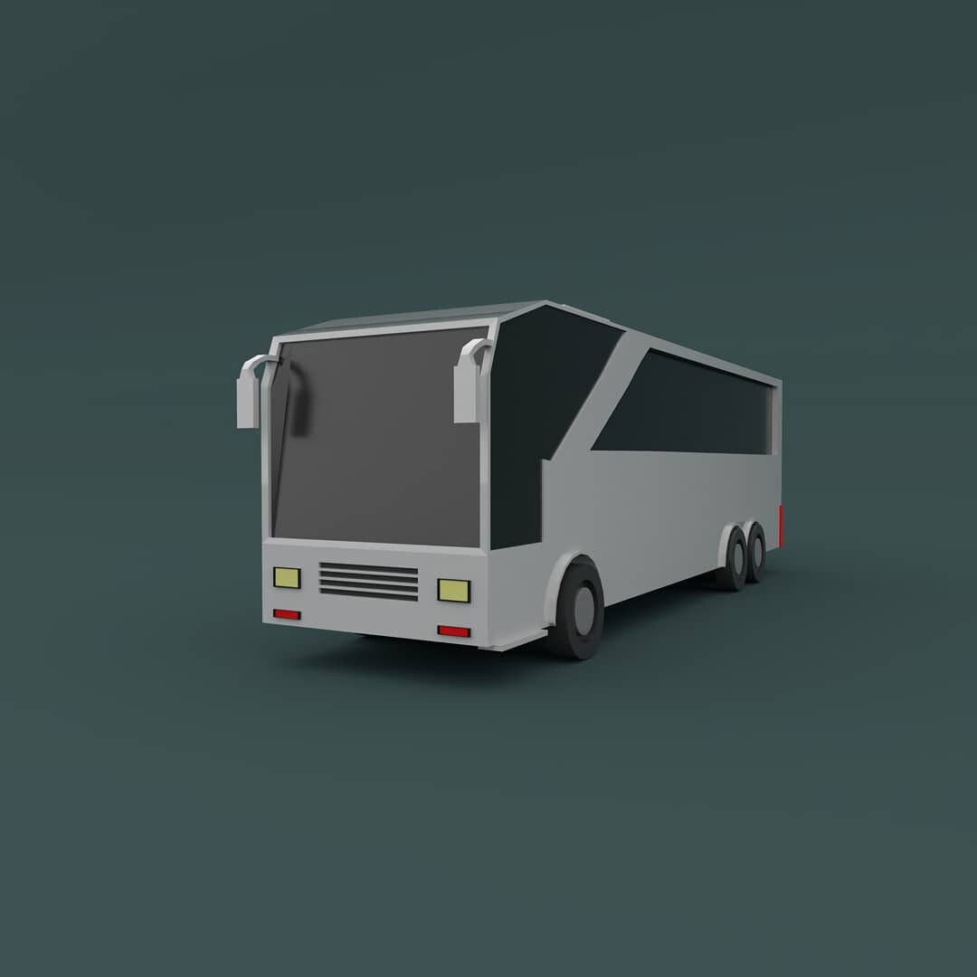 ArtStation - Low poly Bus