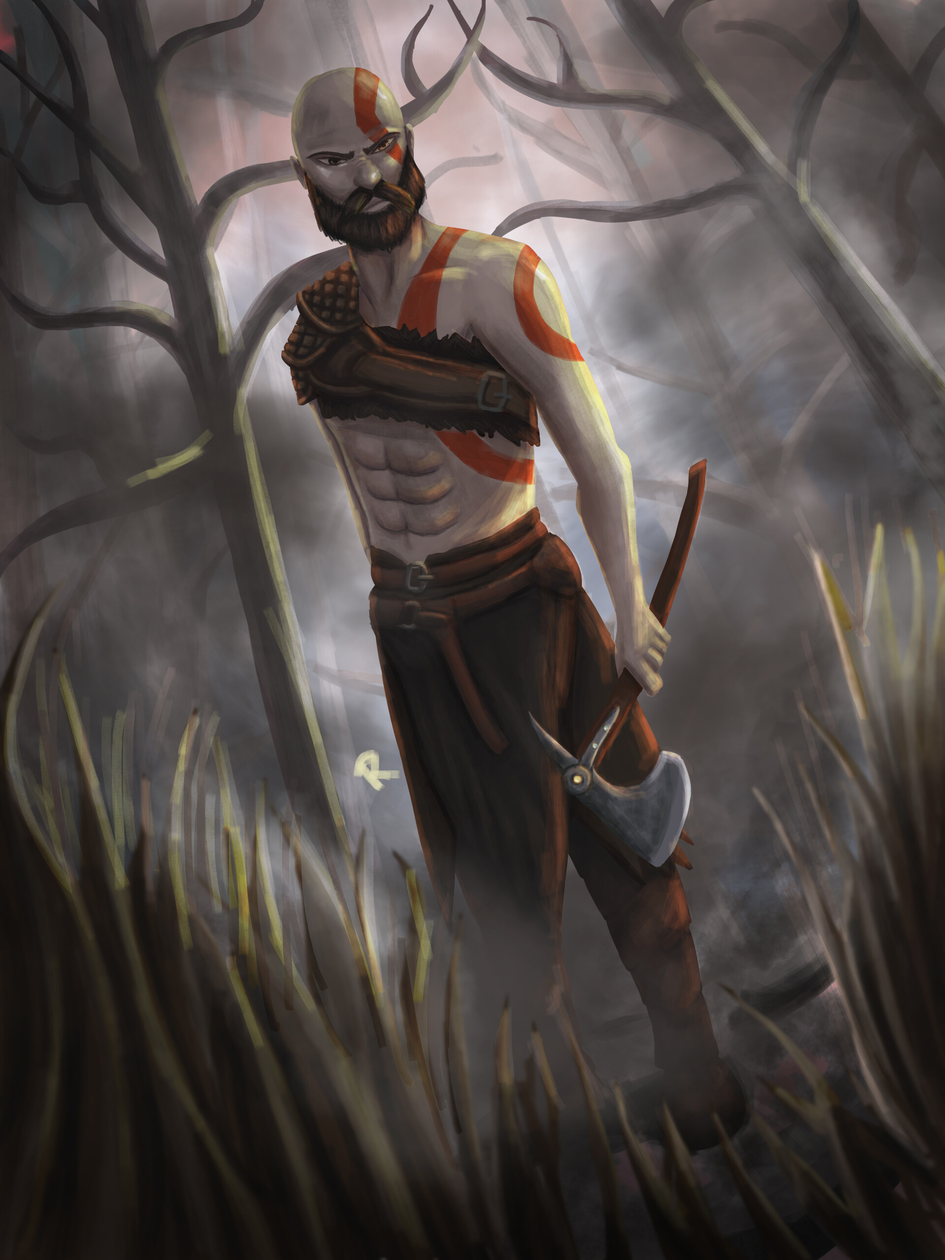 ArtStation - Kratos fanart