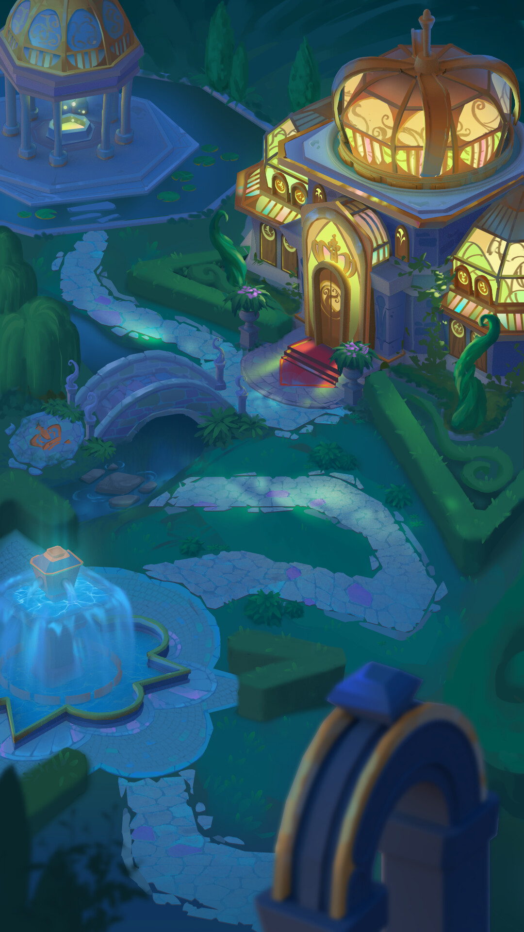 ArtStation - night garden map