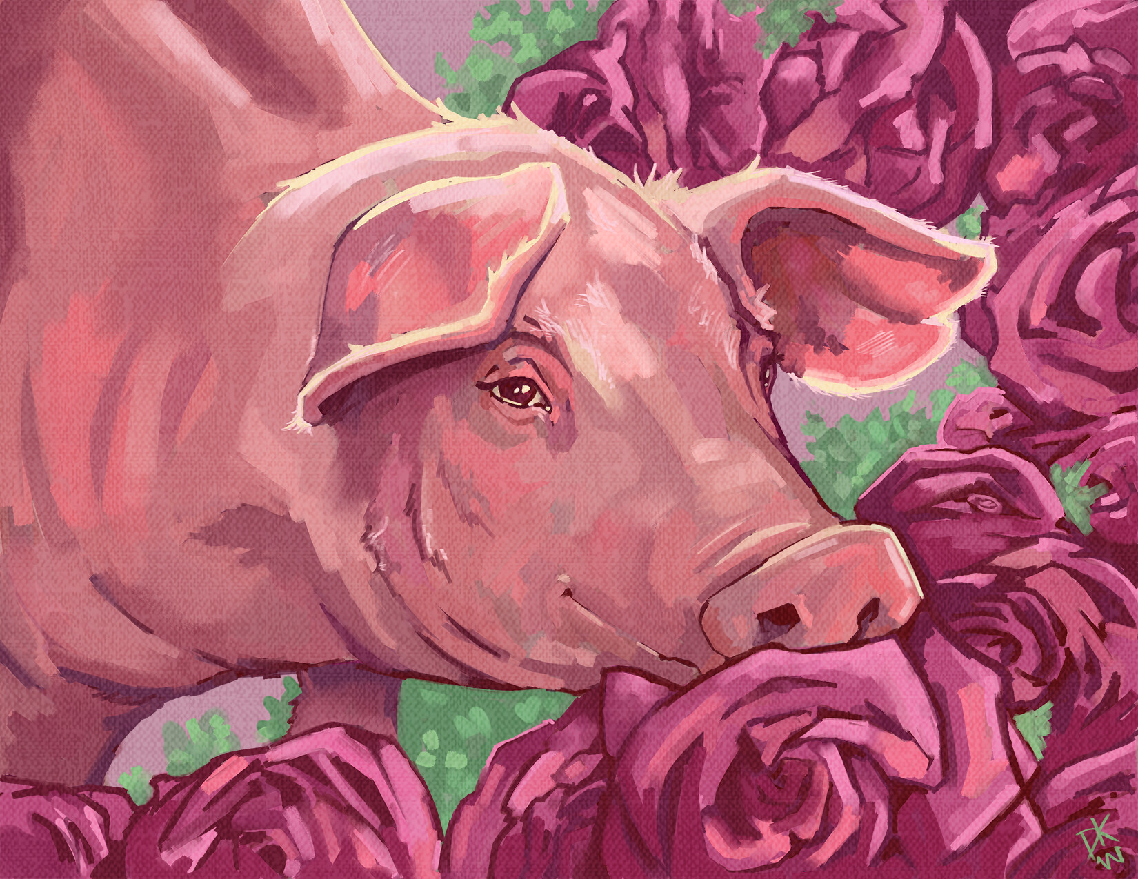 ArtStation - Pink pig