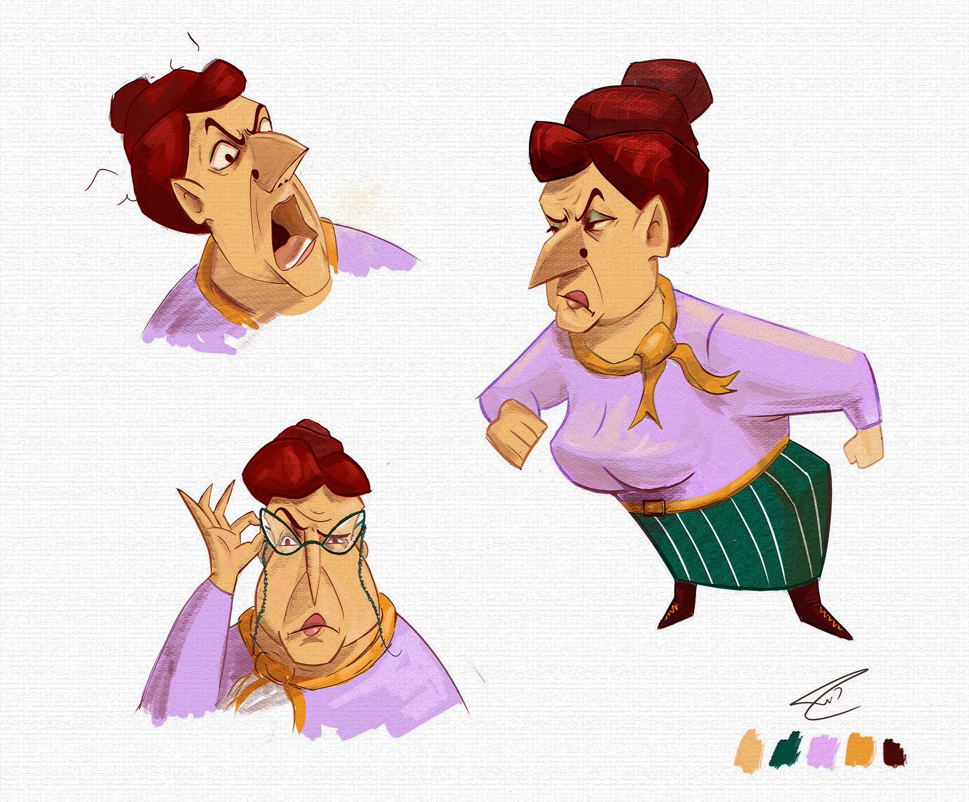 ArtStation - angry teacher