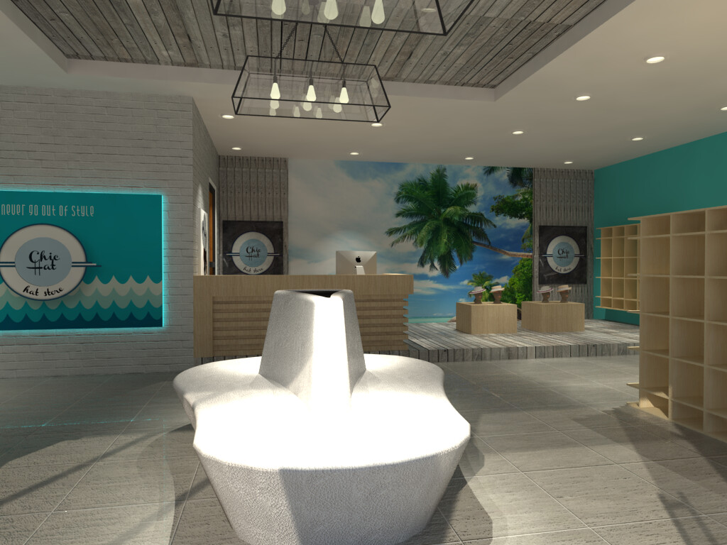 ArtStation - Beach Hat and Accessories Store design