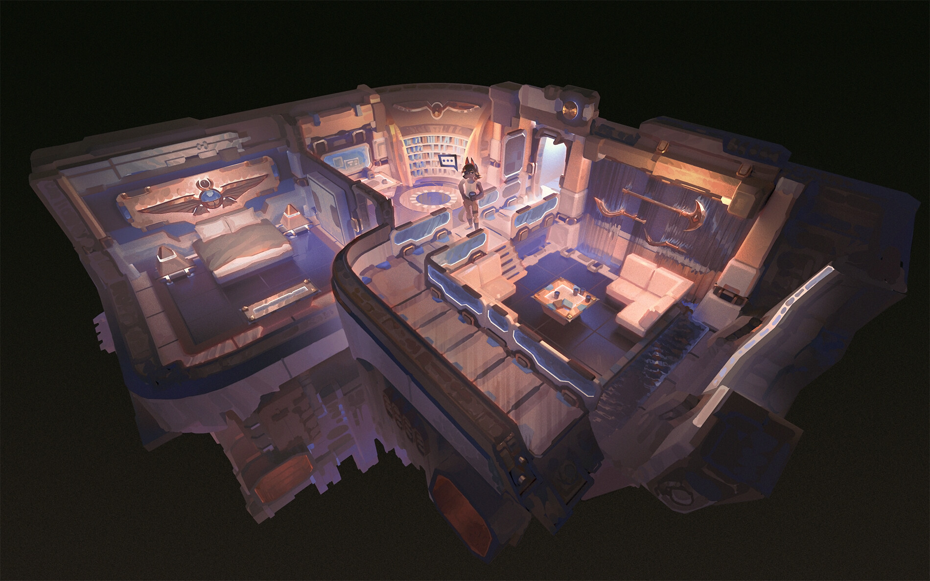 ArtStation - spaceship quarters