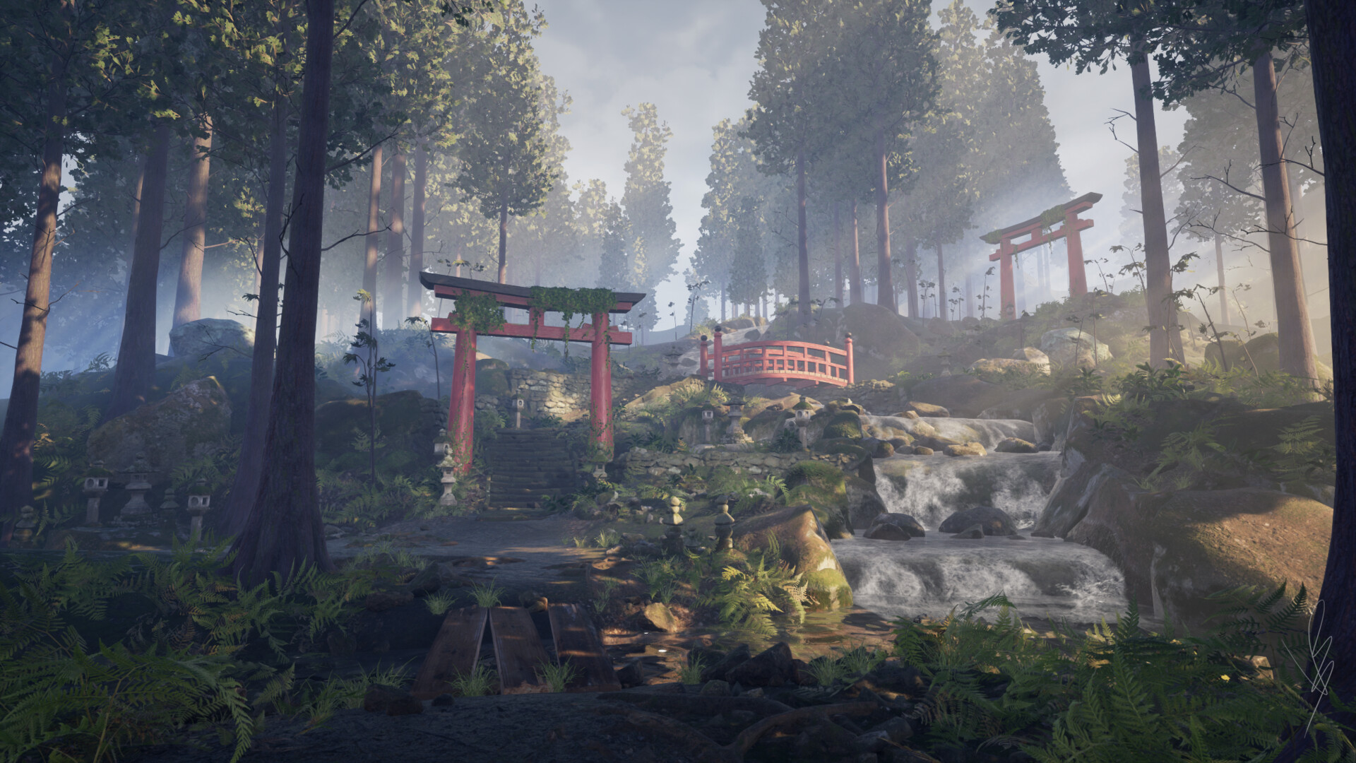 ArtStation - Japanese Forest